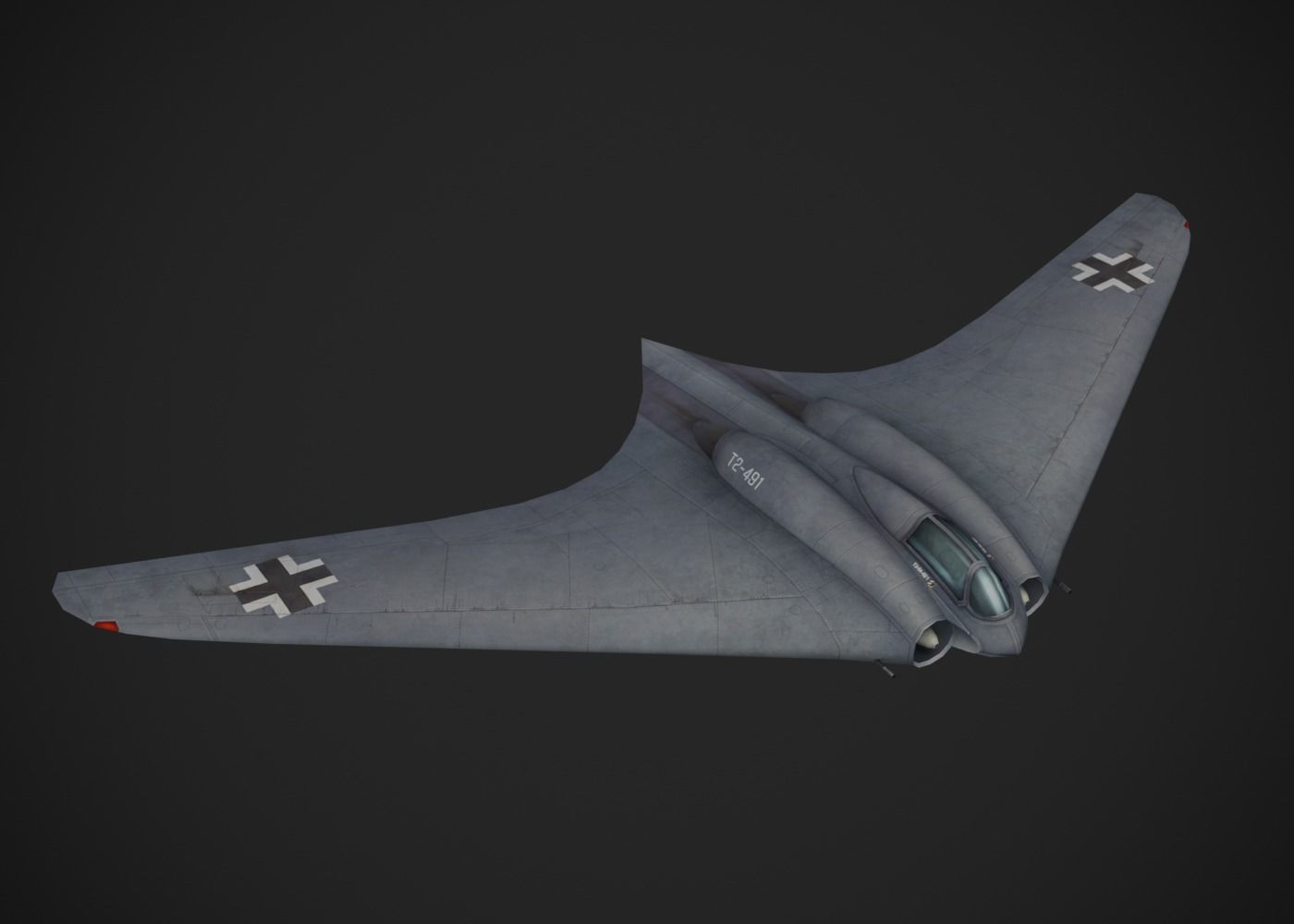 3D model Horten Ho 229 Hand painted game model the first jet fighter VR ...