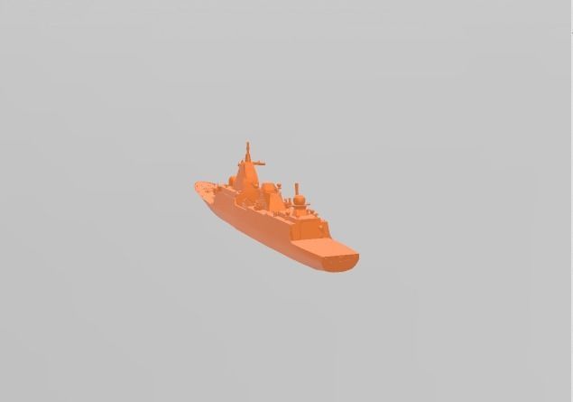 Near-future 054B-class frigate wargame miniature 3D model 3D printable | CGTrader