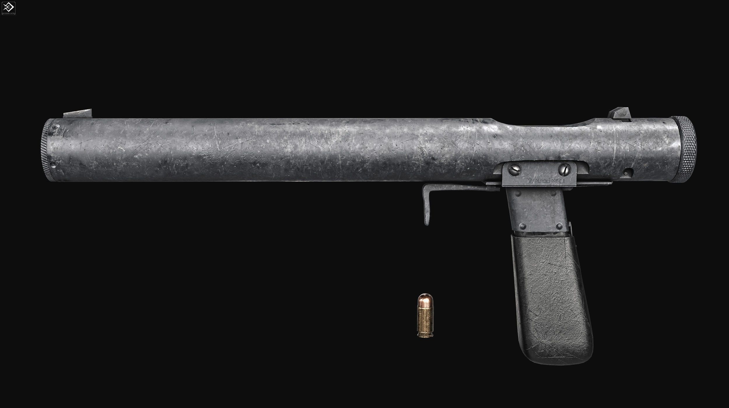 3D model Welrod Mk II Suppressed Pistol VR / AR / low-poly | CGTrader