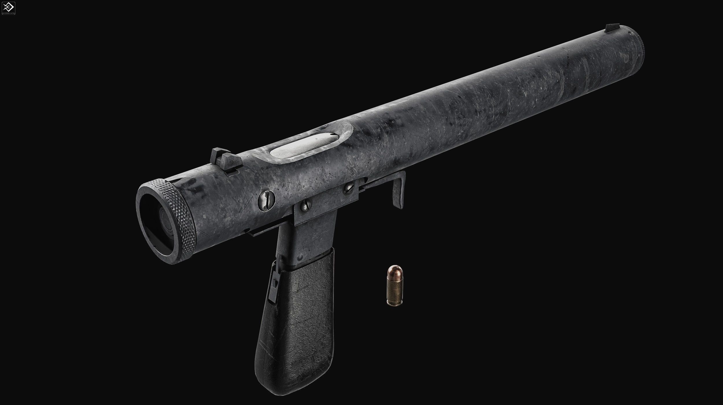 3D model Welrod Mk II Suppressed Pistol VR / AR / low-poly | CGTrader