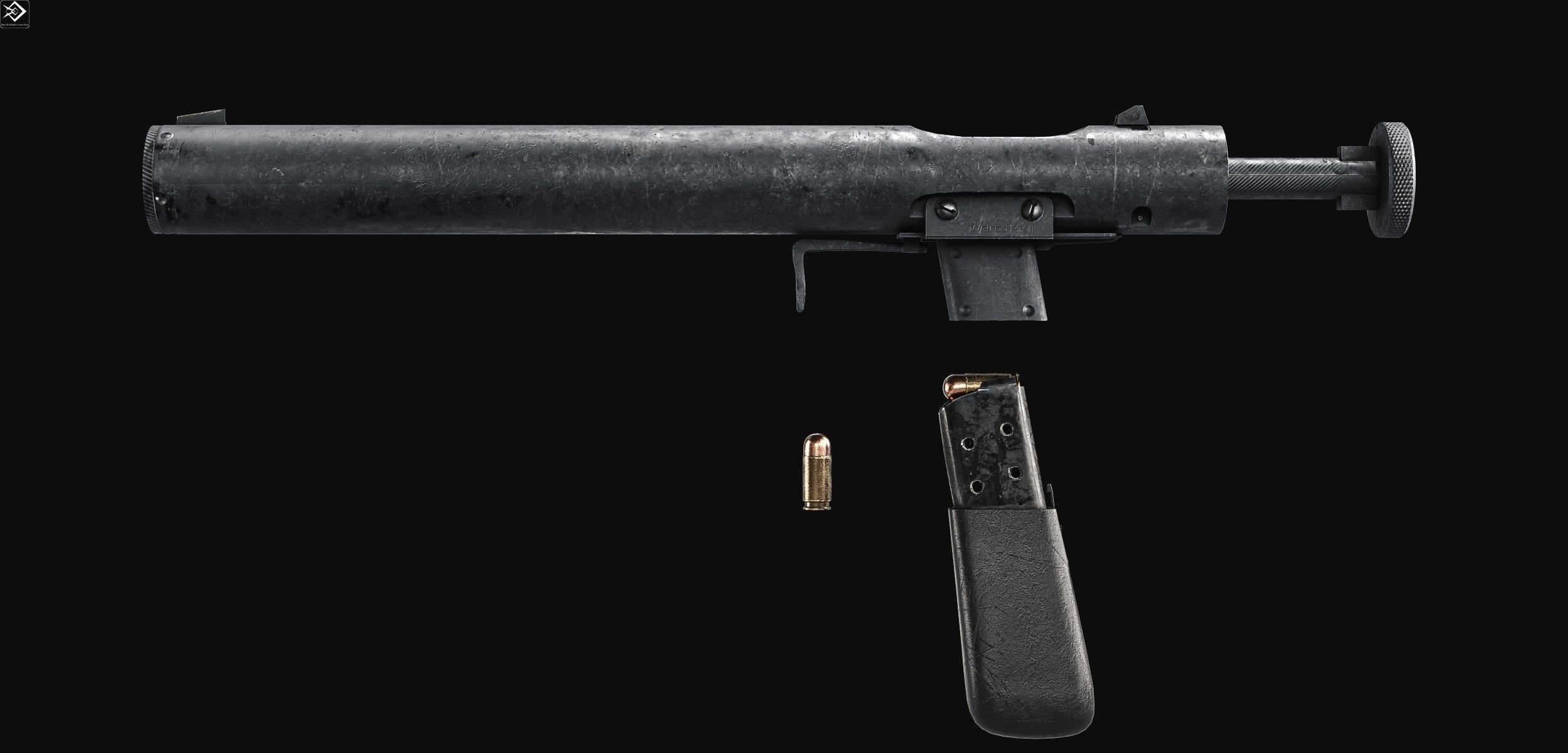 3D model Welrod Mk II Suppressed Pistol VR / AR / low-poly | CGTrader