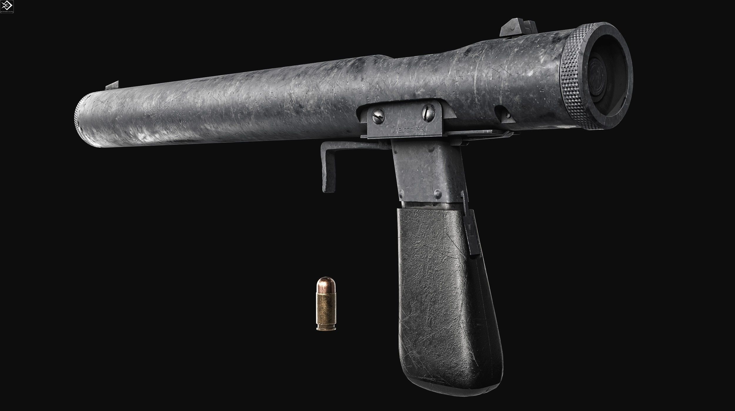 3D model Welrod Mk II Suppressed Pistol VR / AR / low-poly | CGTrader
