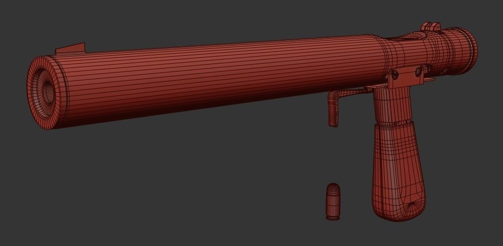 3D model Welrod Mk II Suppressed Pistol VR / AR / low-poly | CGTrader