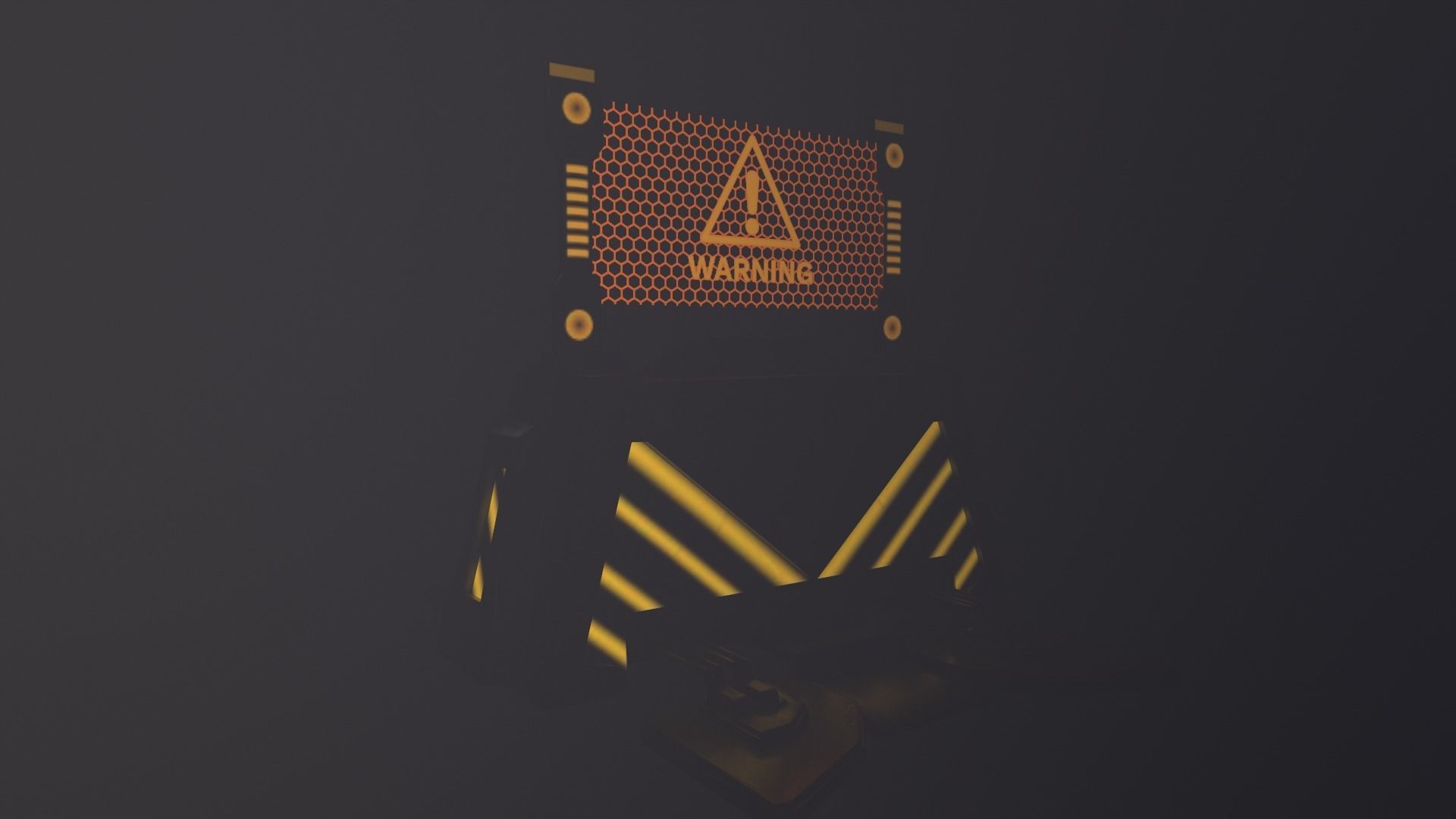 3D model Sci-fi Firewall - Game Ready - Low Poly PBR 3D Model VR / AR ...