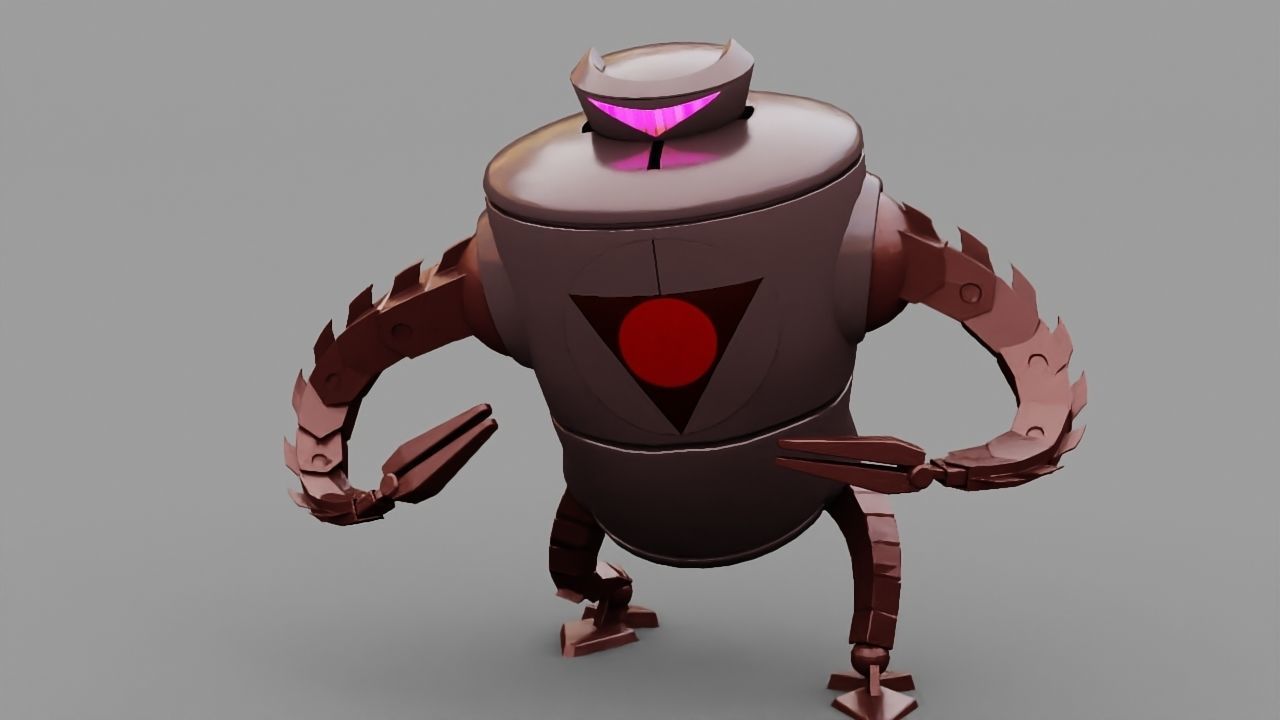 PIXAR VILLAIN ROBOT rigged - animated character 3D model animated ...