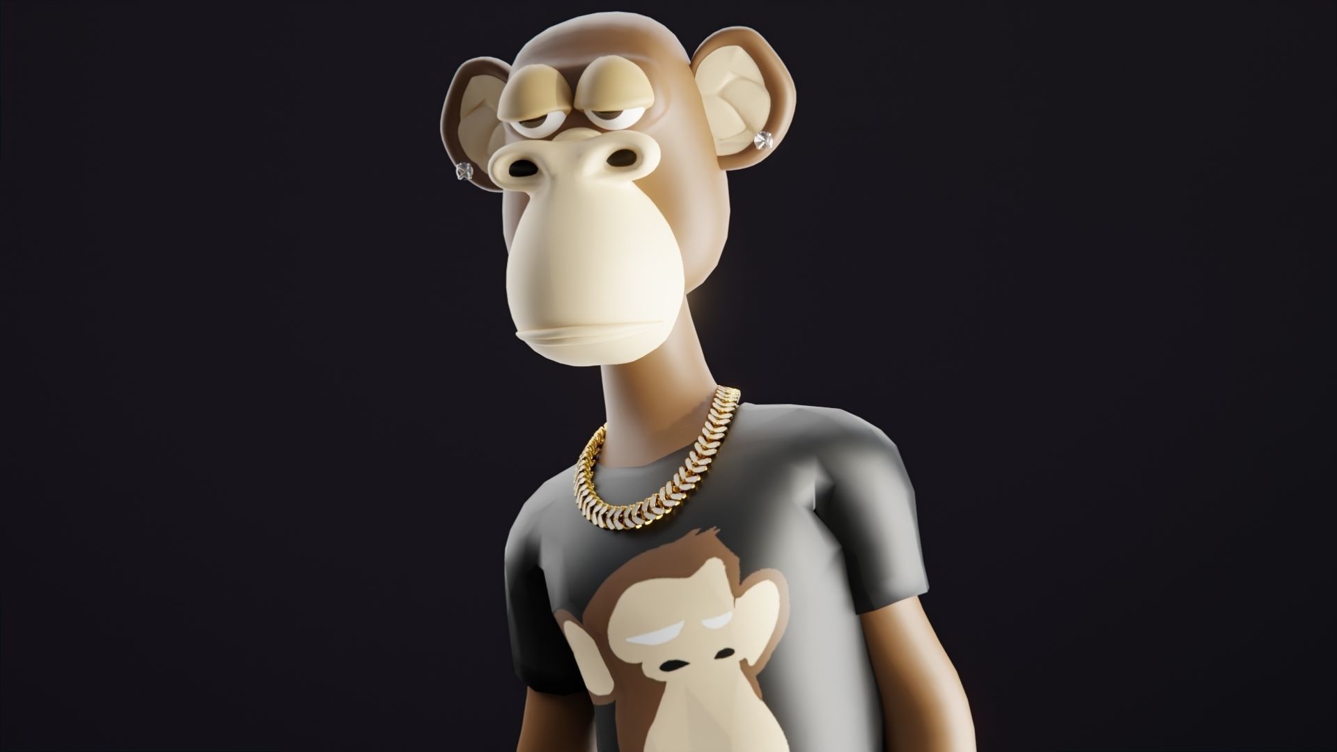 3D model NFT Ape with Clothes VR / AR / low-poly | CGTrader