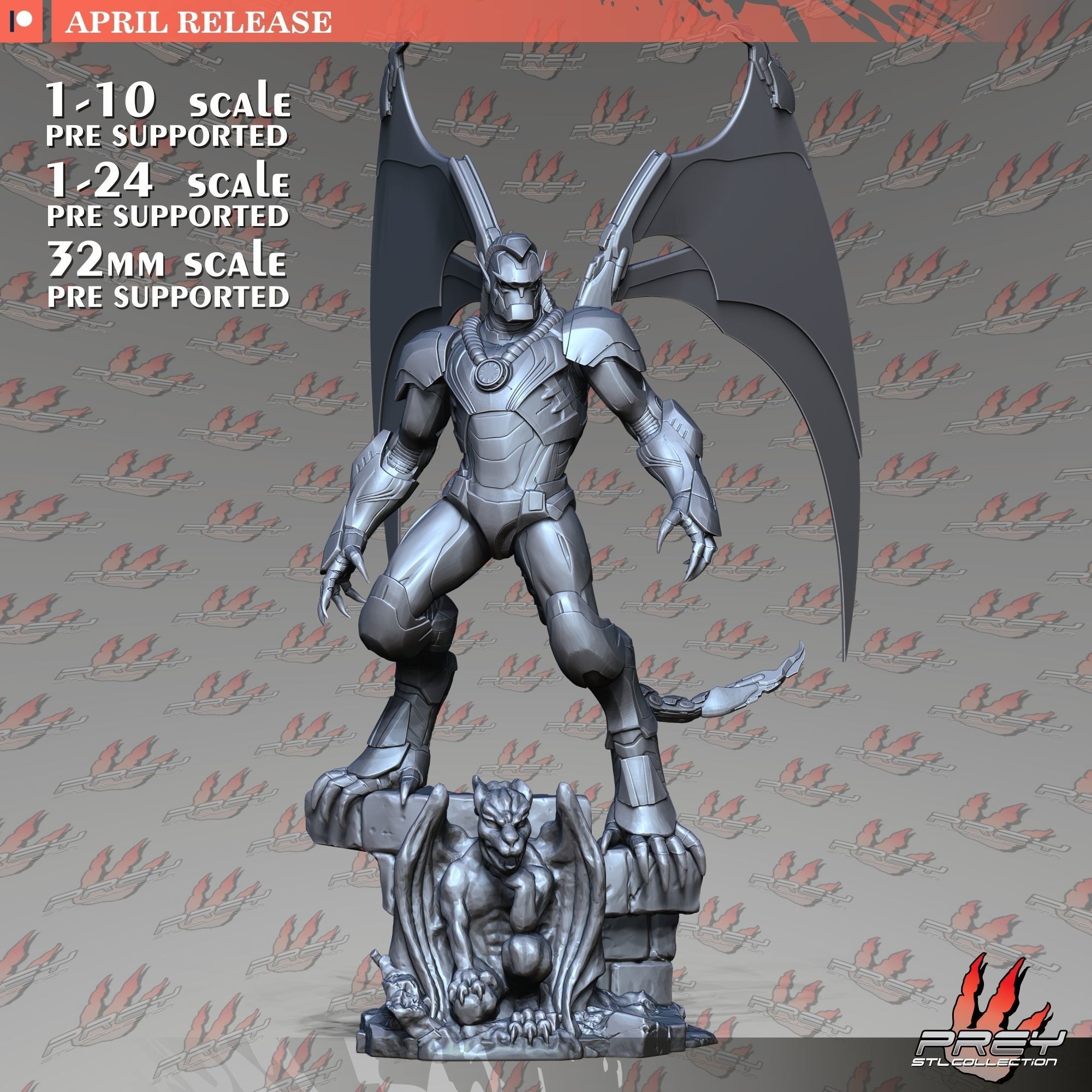 Gargoyle 10 1-57 Scale -32mm Scale- 3D model 3D printable | CGTrader