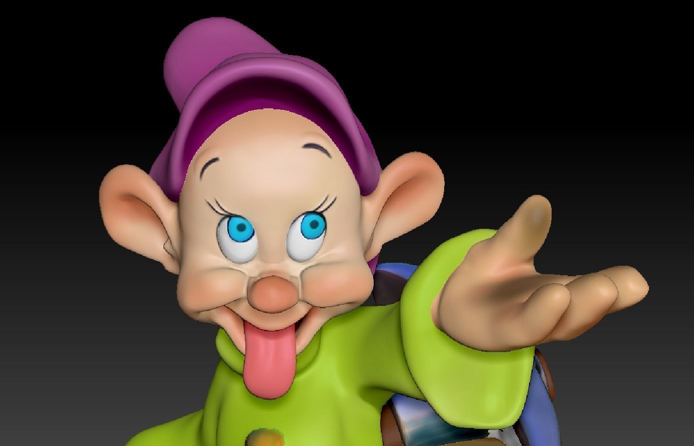 DWARF Dopey 3D model 3D printable | CGTrader