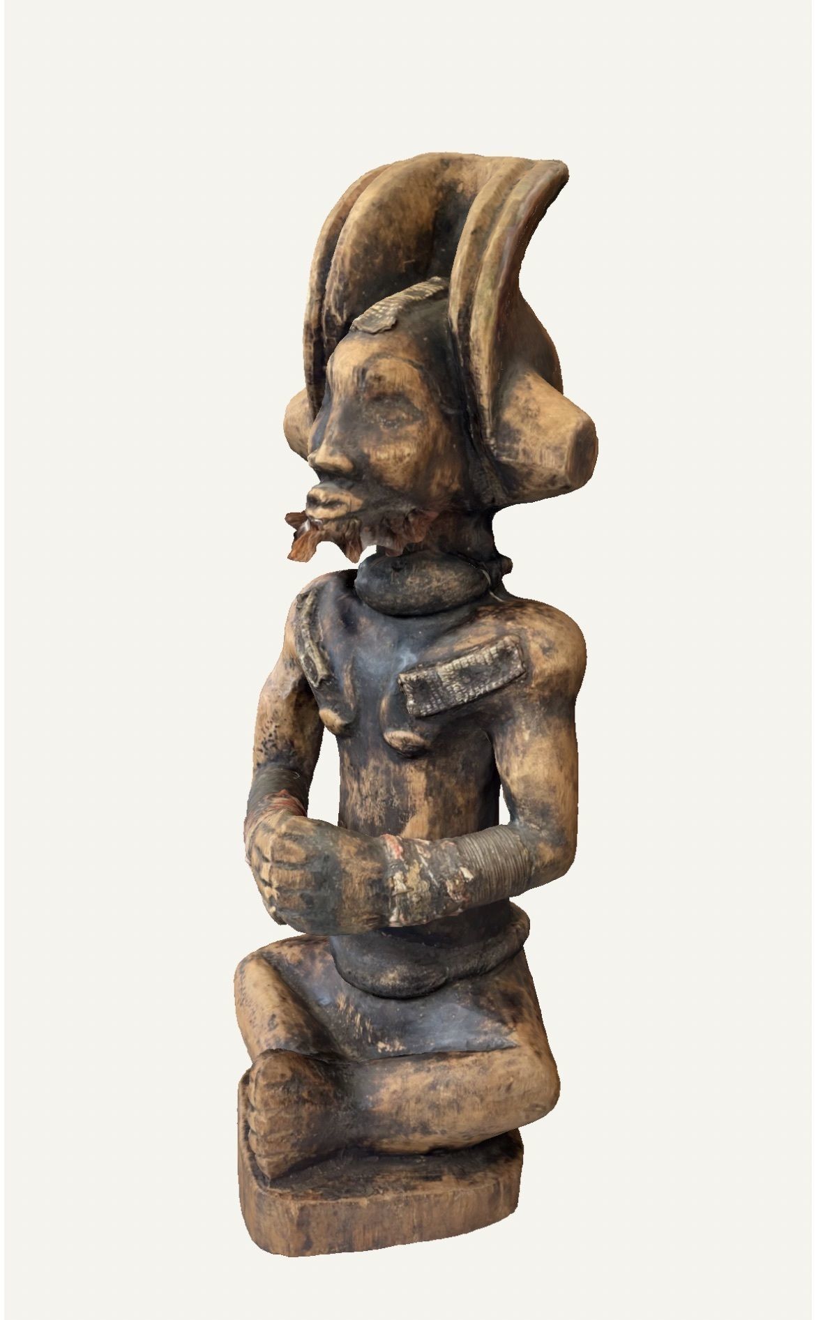 Seated African Sculpture 3D model | CGTrader