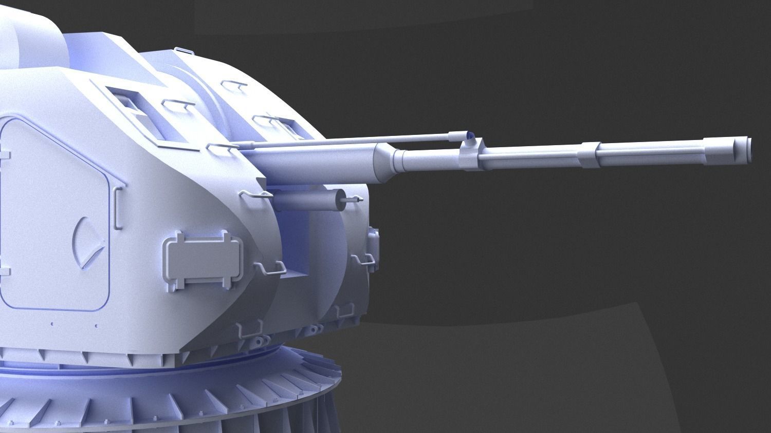 AK-176 naval gun turret 3D model | CGTrader