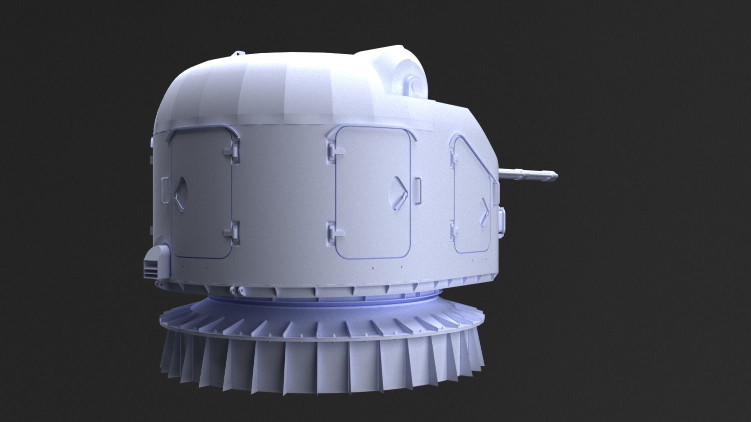 AK-176 naval gun turret 3D model | CGTrader