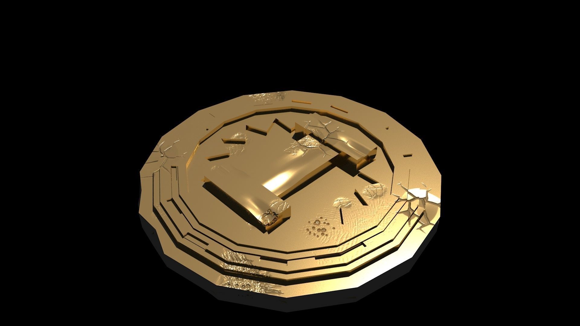 3D model Gold Coin Low-Poly Model VR / AR / low-poly | CGTrader
