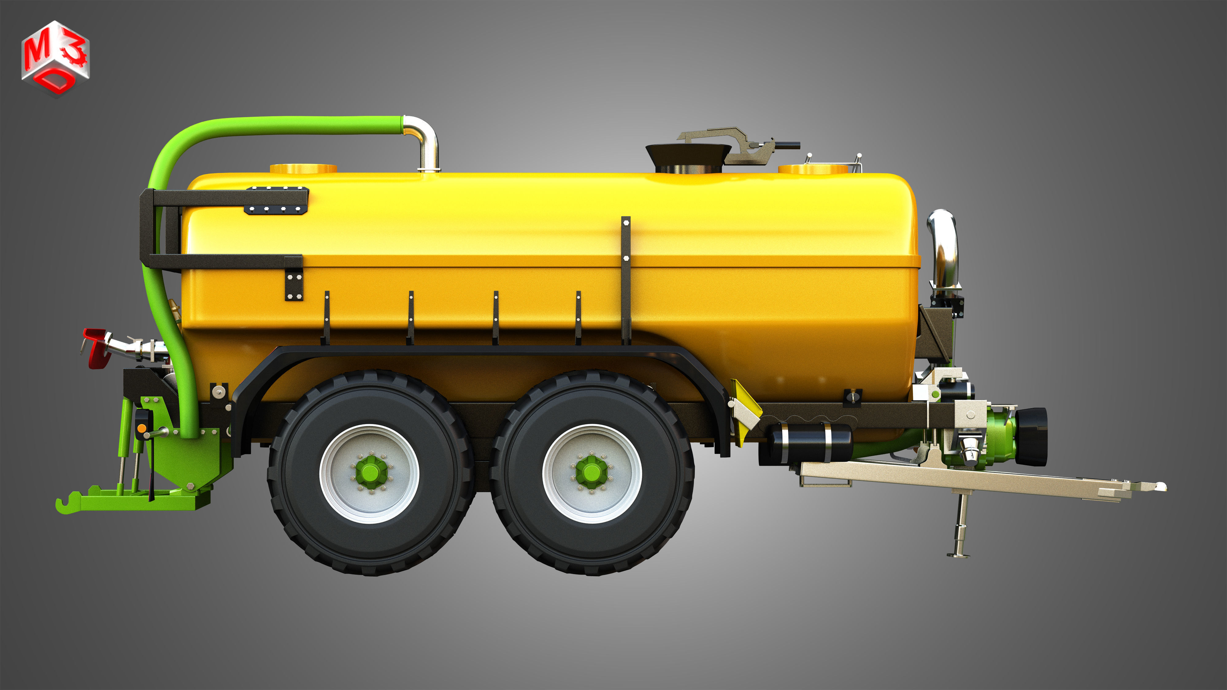 Zunhammer Liquid Manure Transport Trailer 3D model | CGTrader