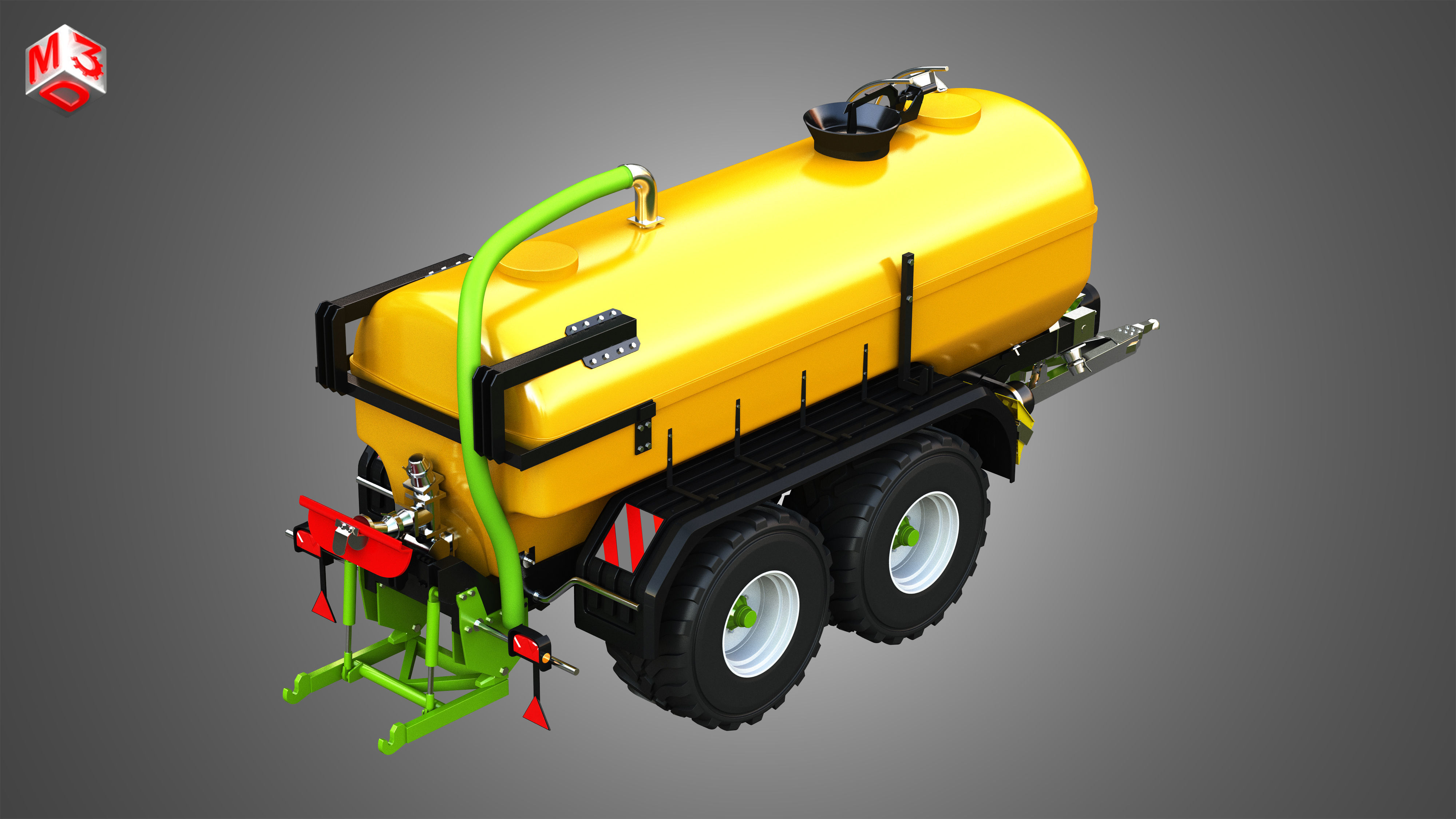 Zunhammer Liquid Manure Transport Trailer 3D model | CGTrader