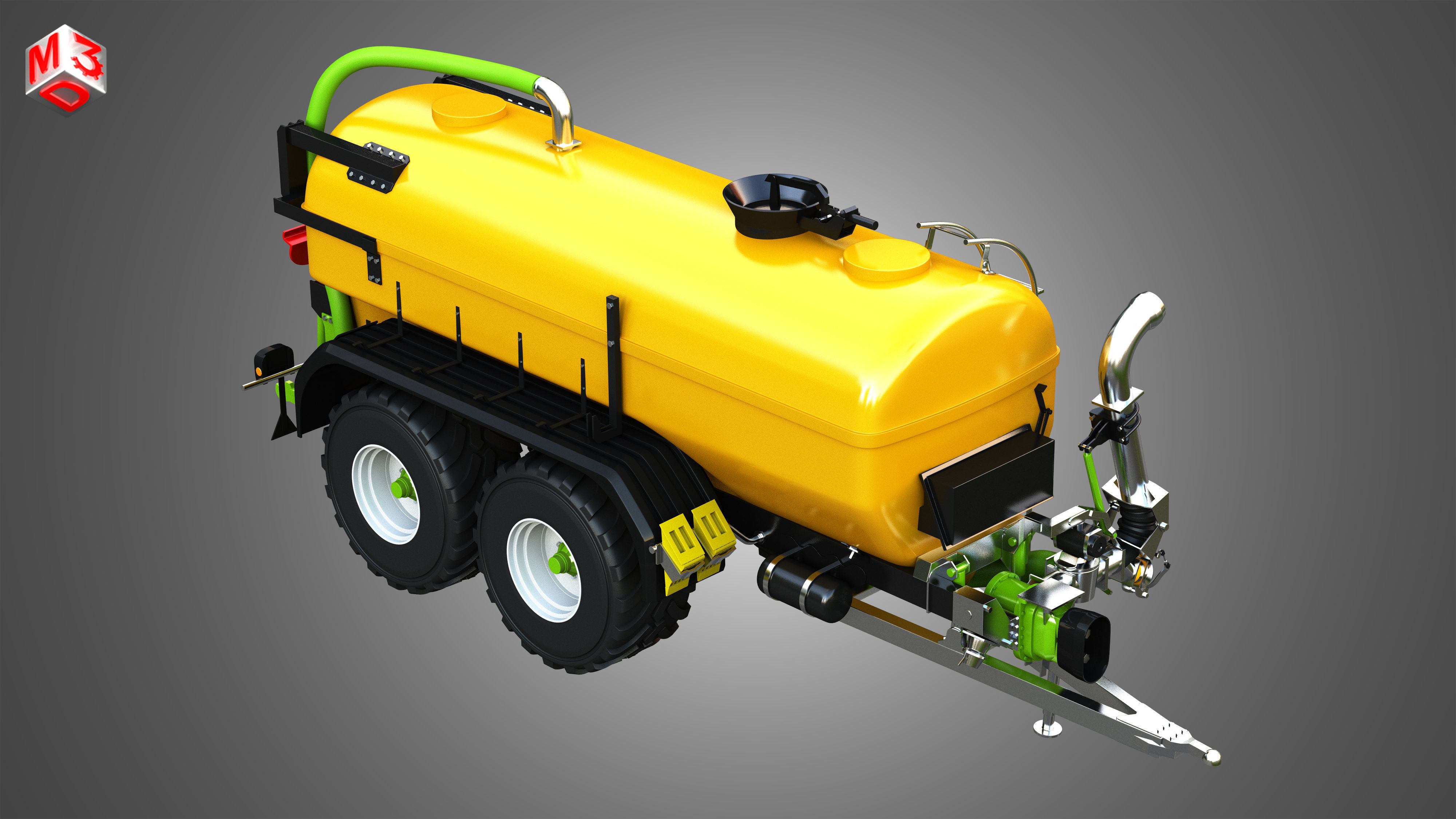 Zunhammer Liquid Manure Transport Trailer 3D model | CGTrader