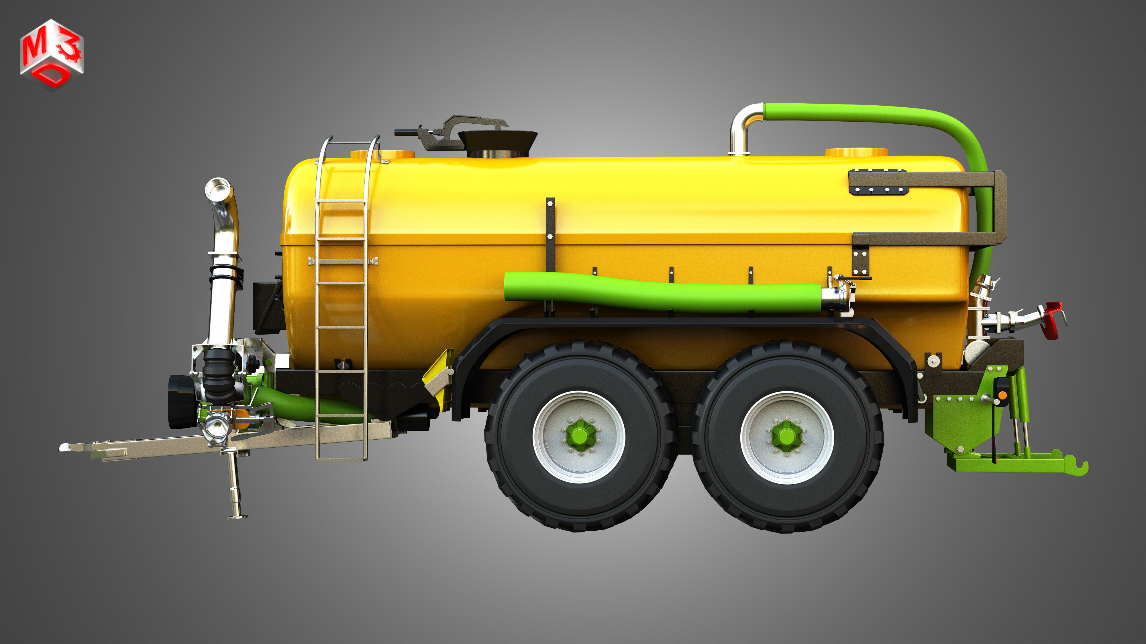 Zunhammer Liquid Manure Transport Trailer 3D model | CGTrader