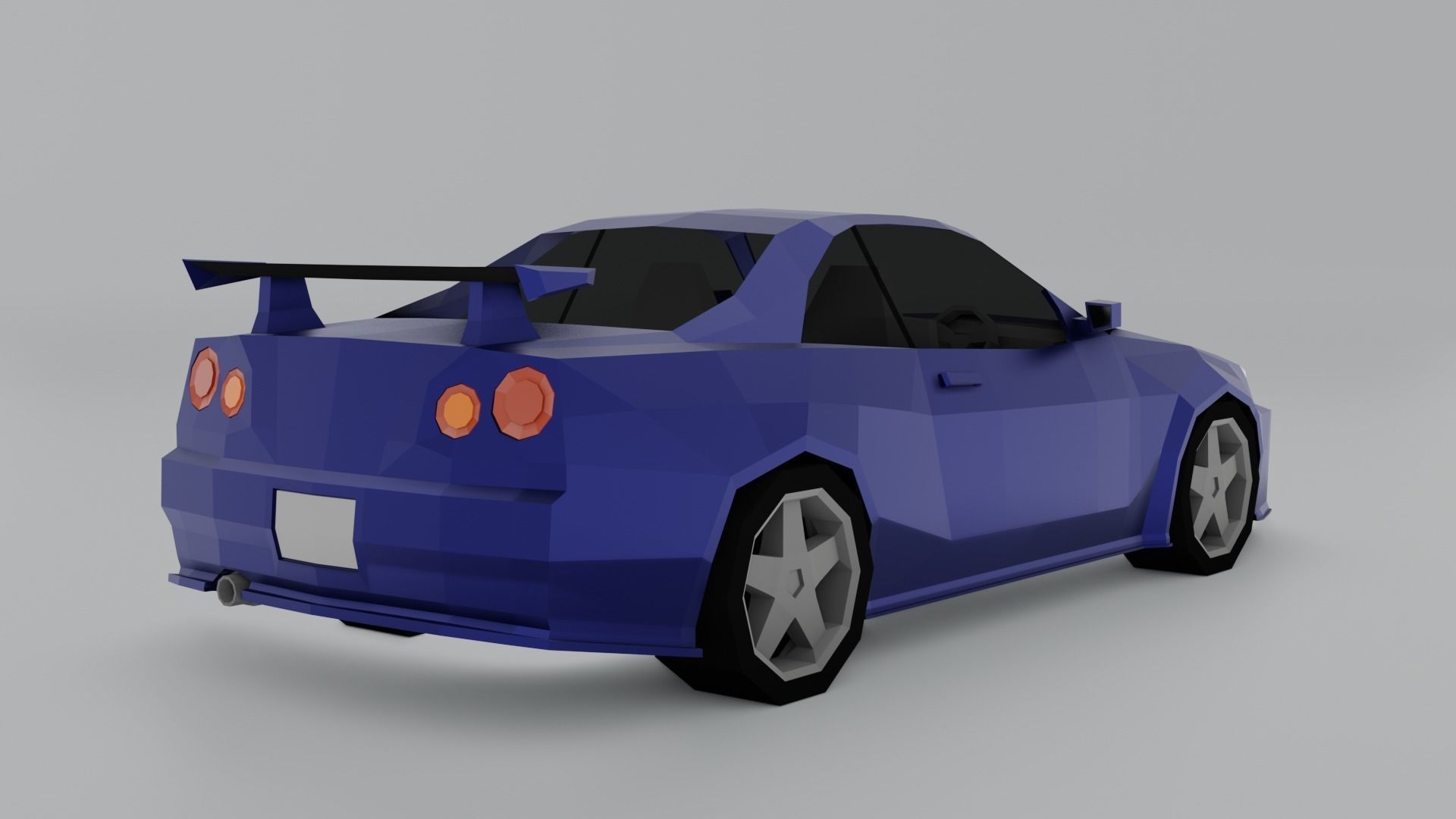 Nissan GTR R34 low poly free VR / AR / low-poly 3D model | CGTrader