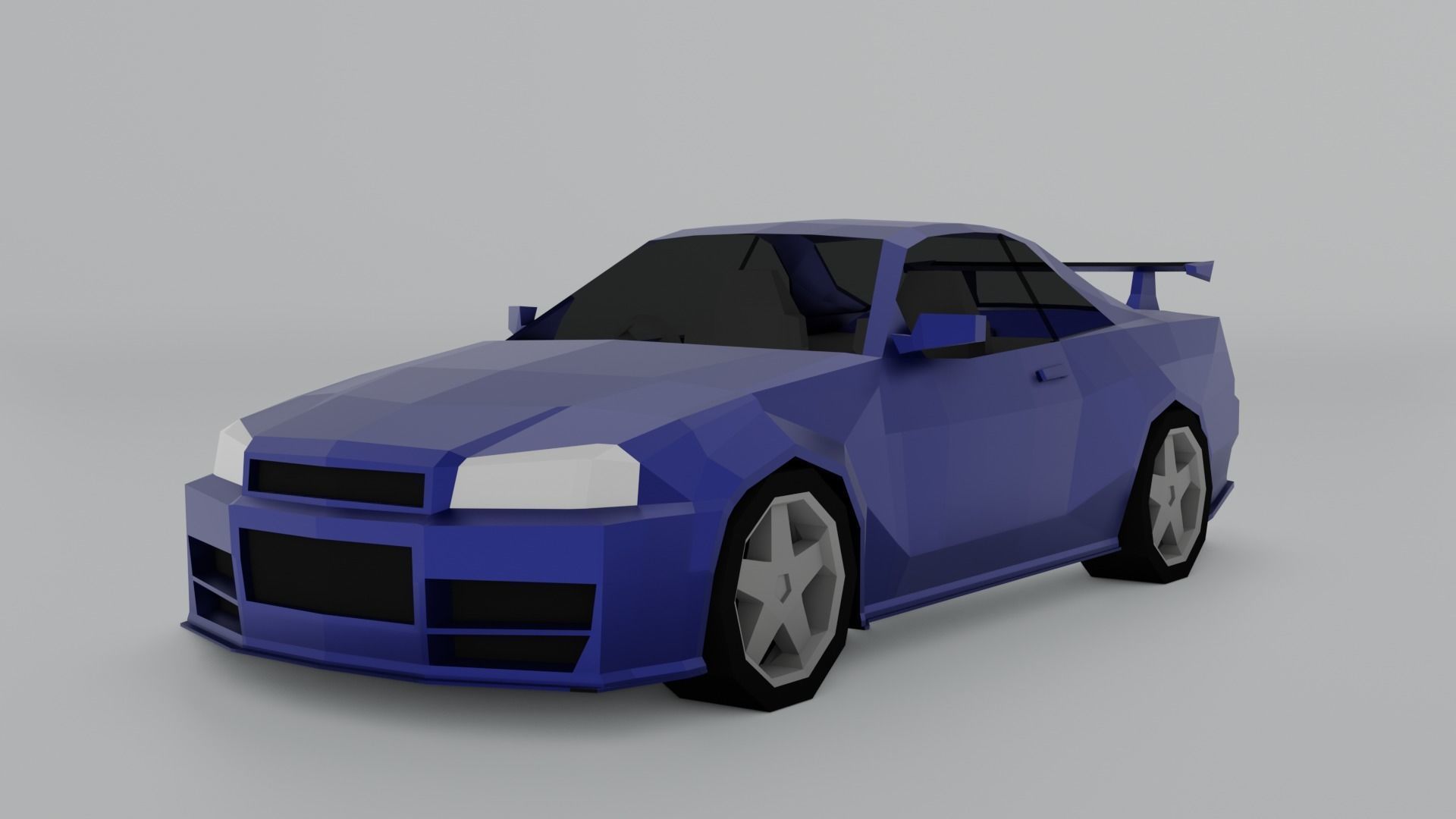 Nissan GTR R34 low poly free VR / AR / low-poly 3D model | CGTrader