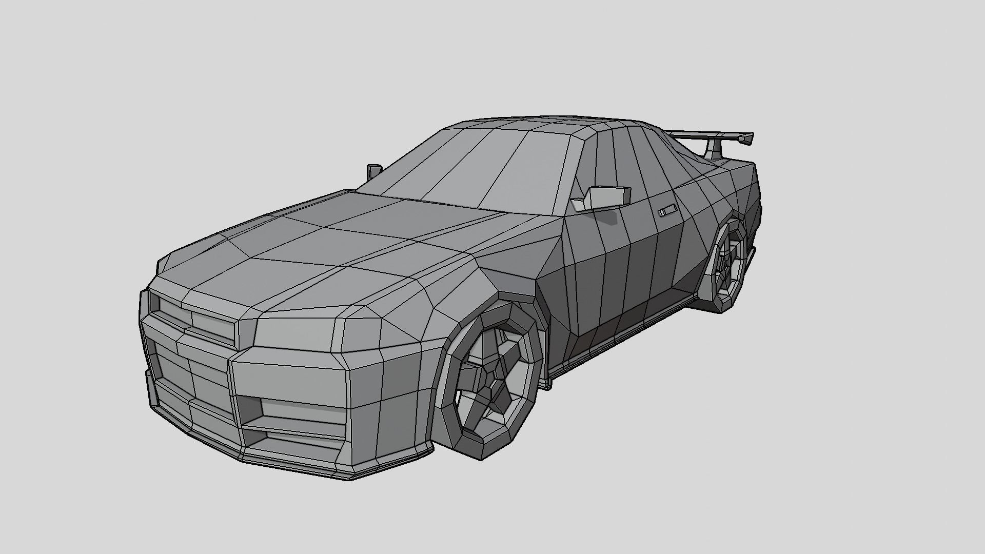 Nissan GTR R34 low poly free VR / AR / low-poly 3D model | CGTrader