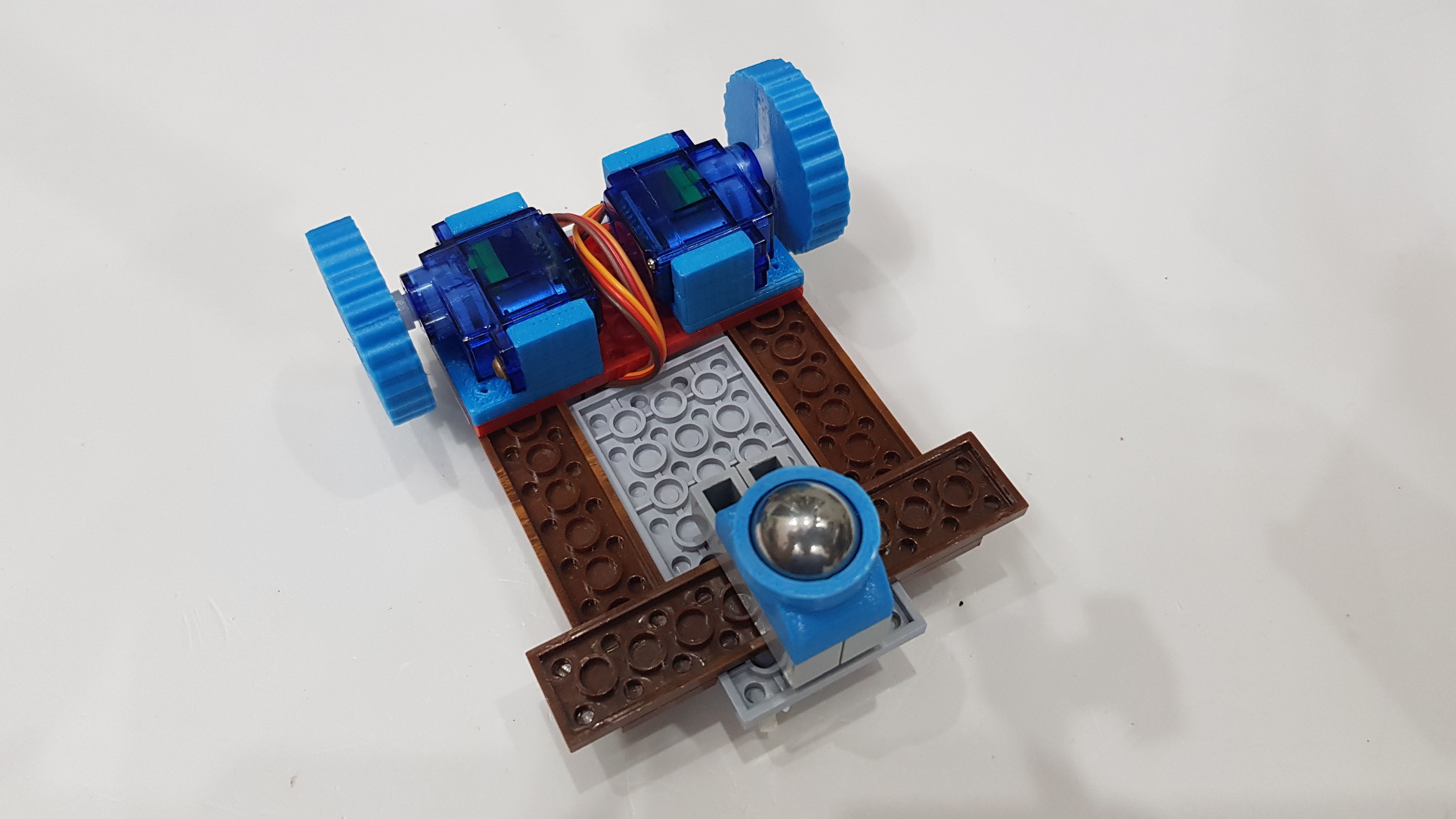 Lego robot - Lego servo mount and lego omnidirectional wheel 3D model ...