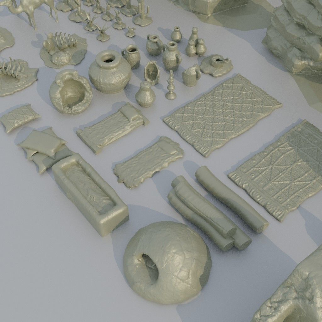 Desert Environment Pack 80 different STL Tabletop Terrain 28 mm 3D ...