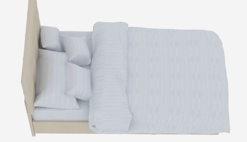 bed with full linens free 3D model | CGTrader