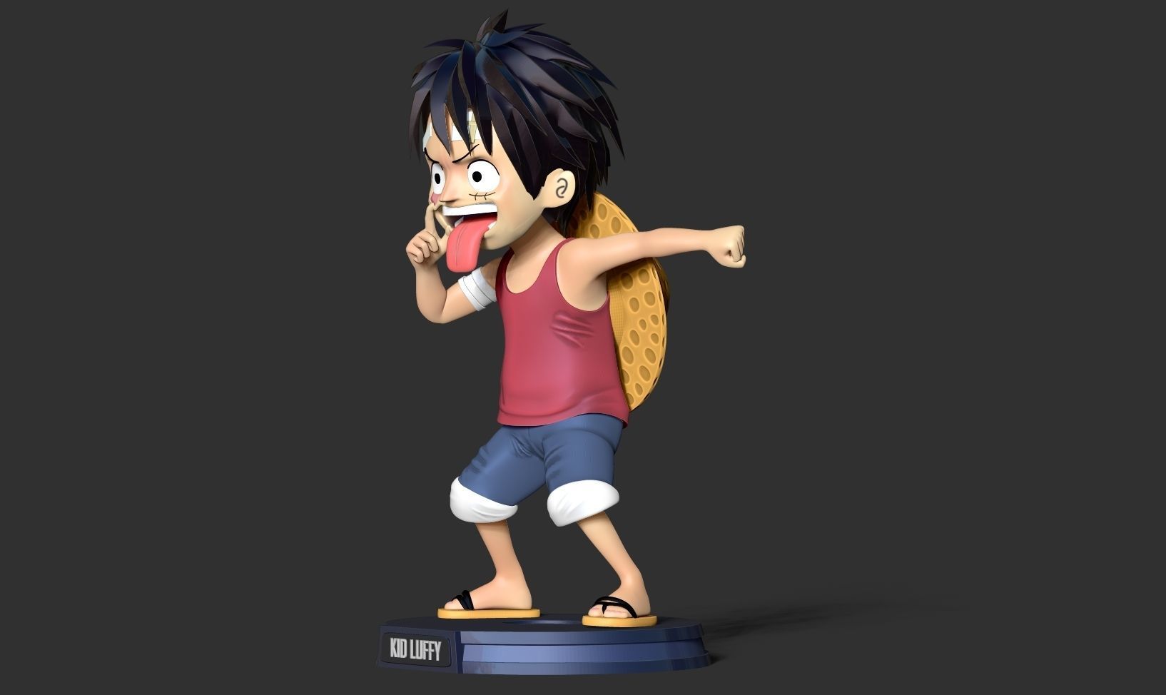 Kid Monkey Luffy 3D model 3D printable | CGTrader