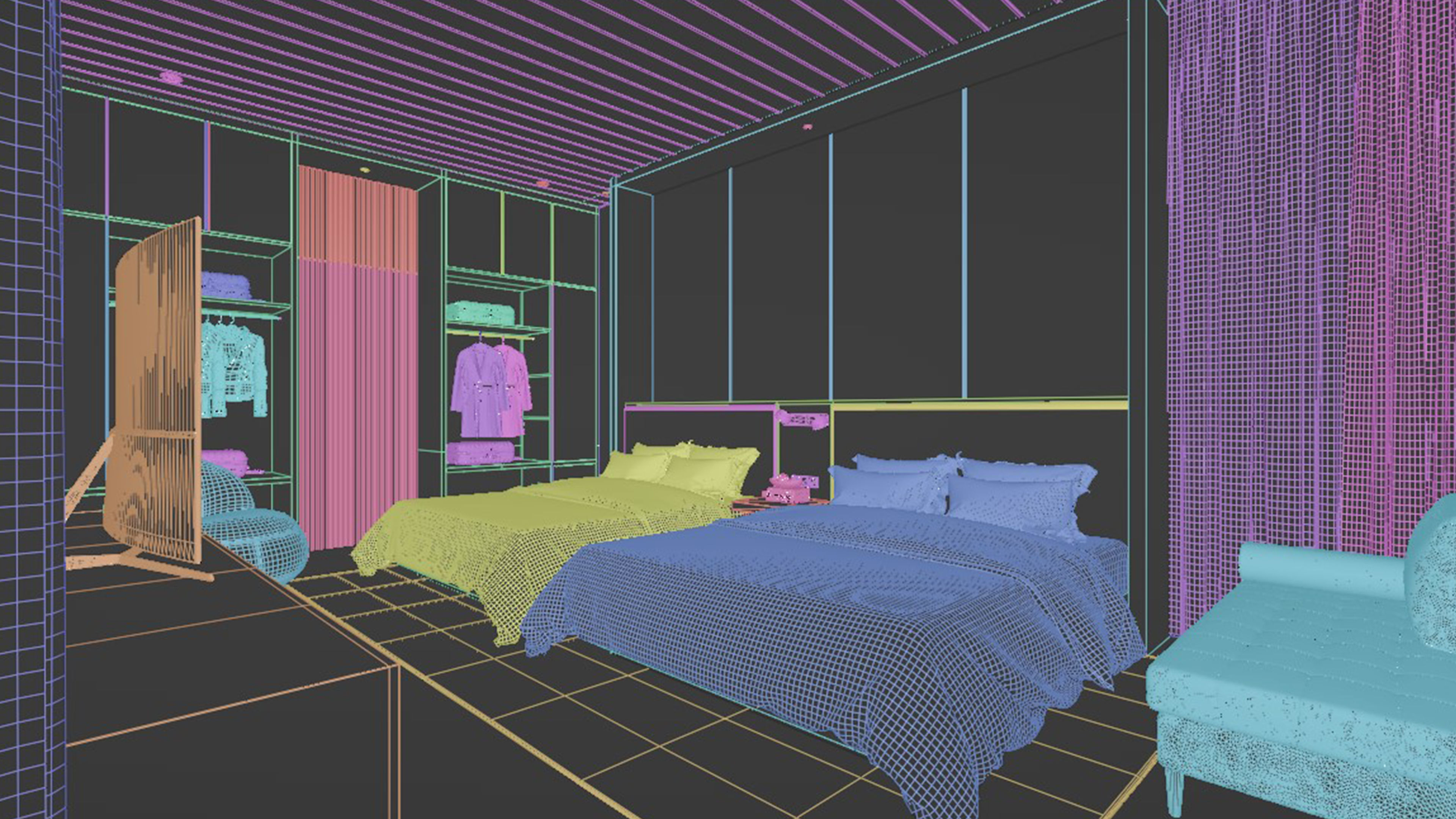 Hotel Suite Bedroom Blender - Fbx - Obj 3D model | CGTrader