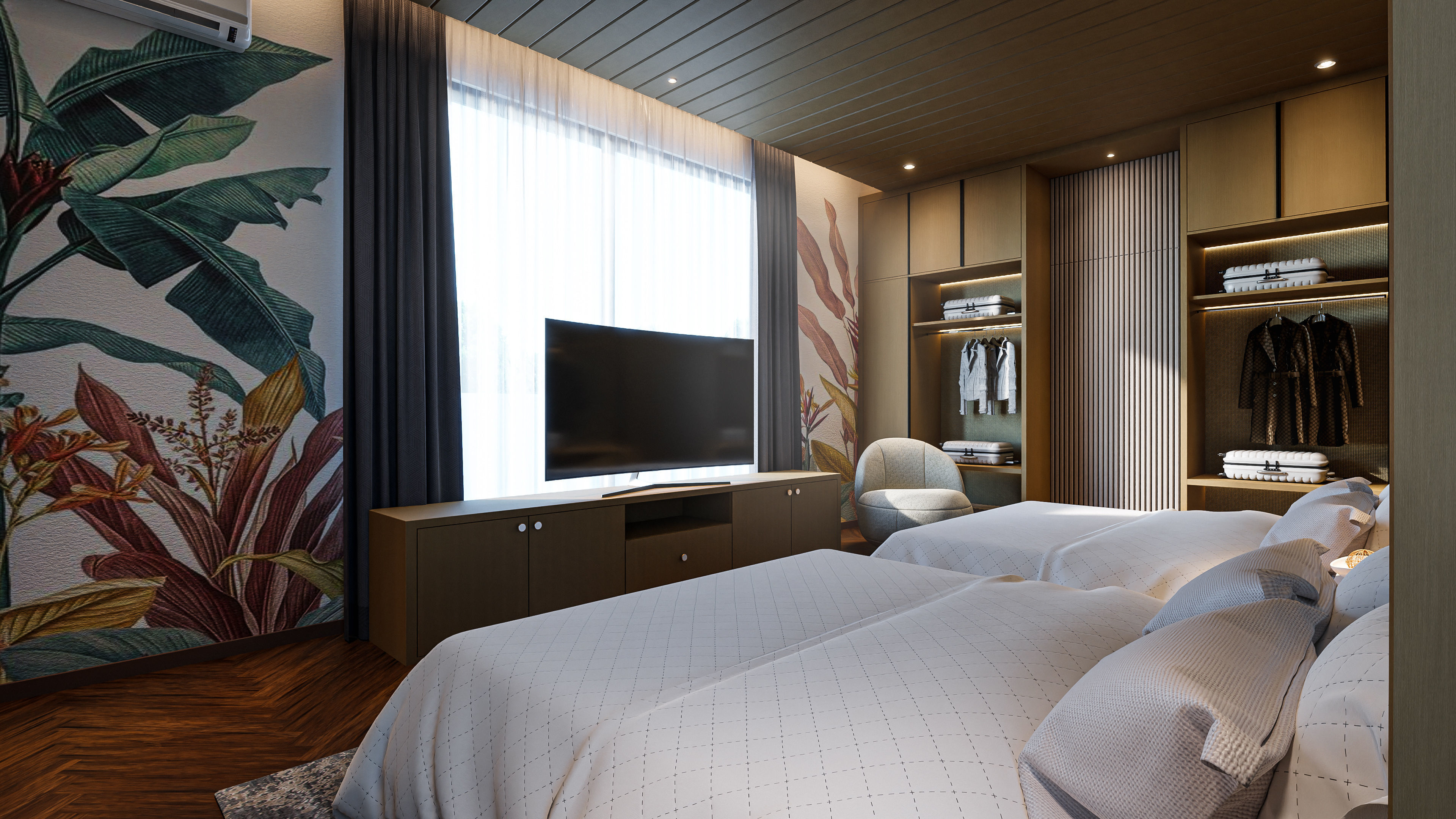 Hotel Suite Bedroom Blender - Fbx - Obj 3D model | CGTrader