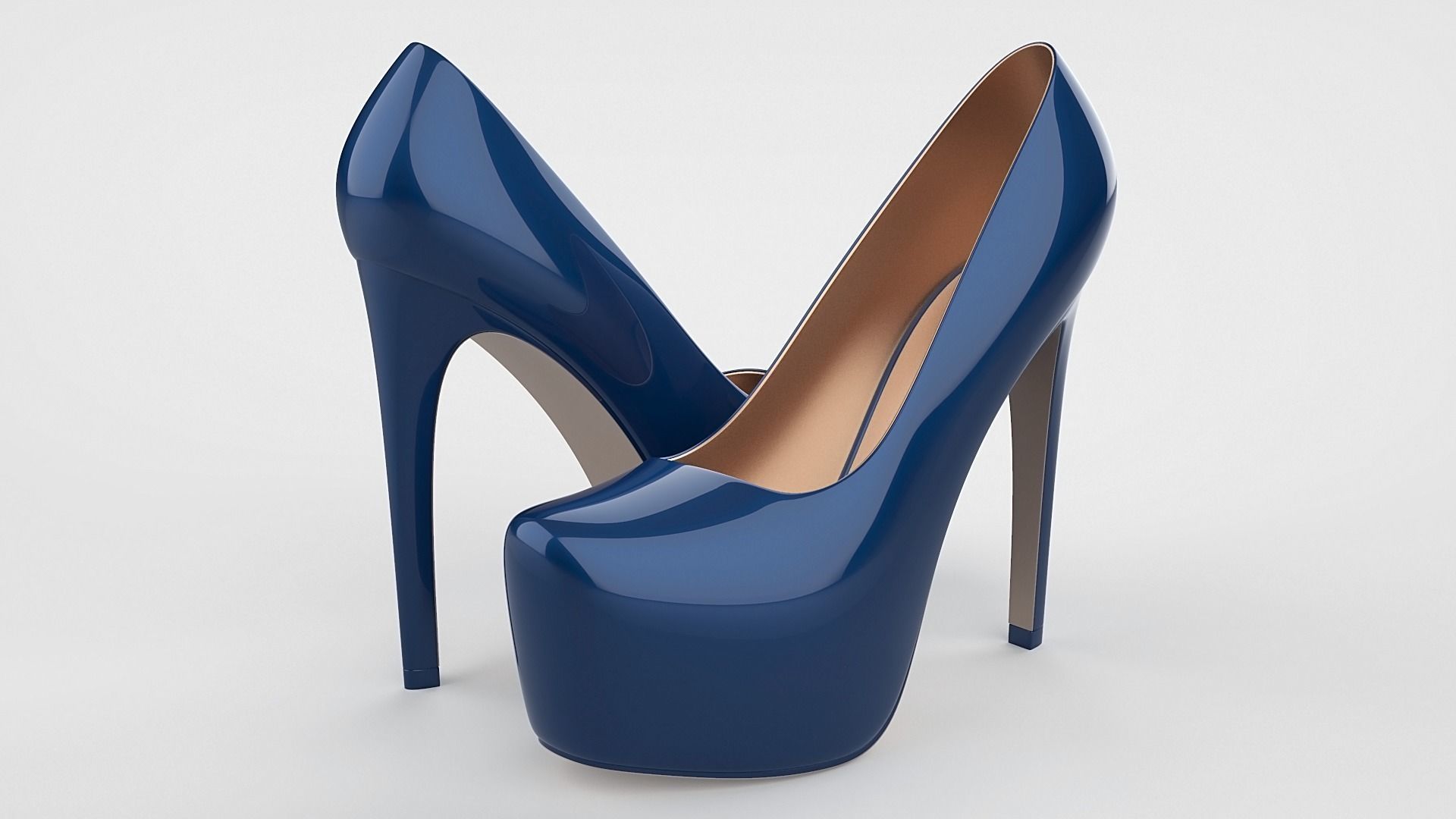 Stiletto Platform High Heels 3D model | CGTrader