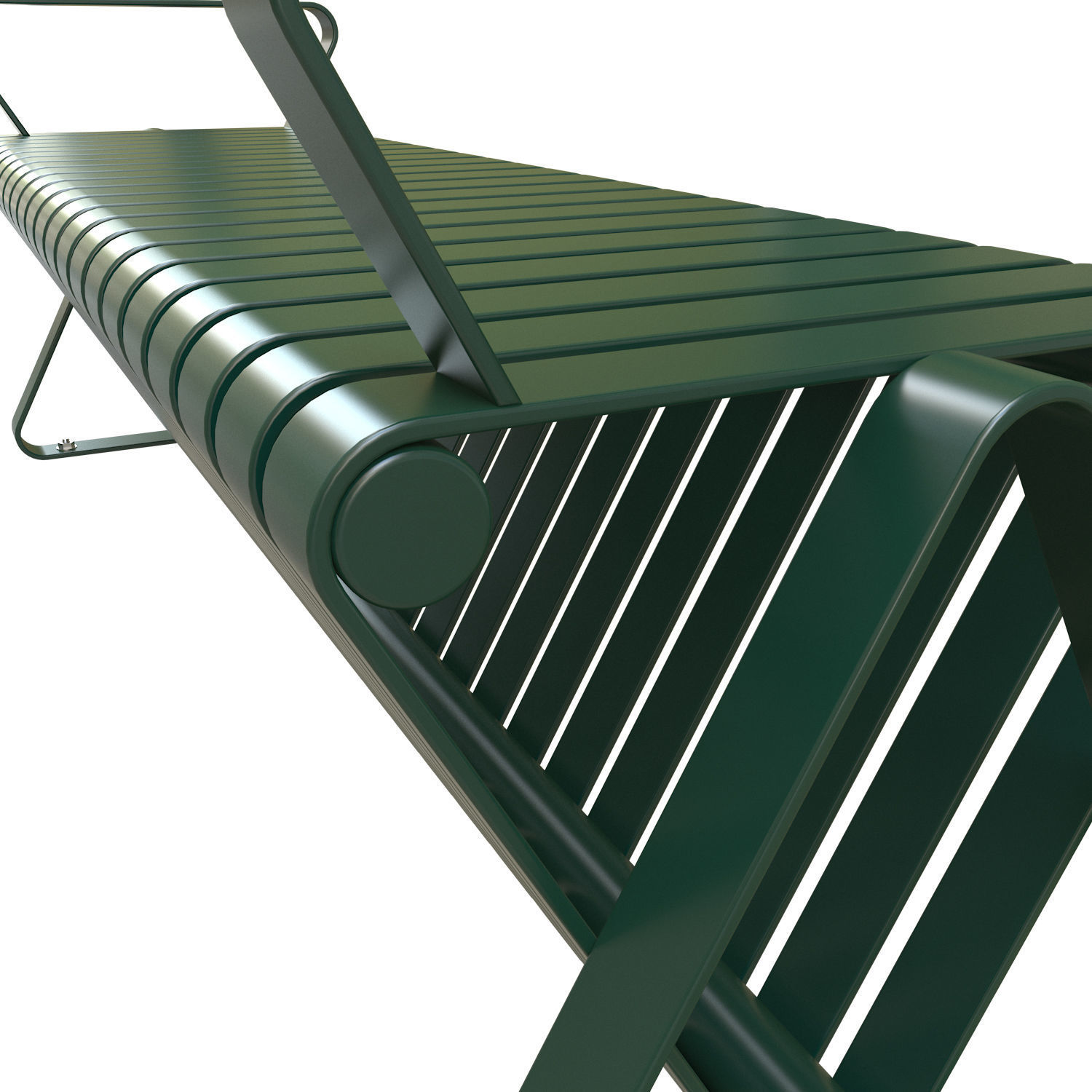 Outdoor Steel Bench Rib Design 3D model | CGTrader
