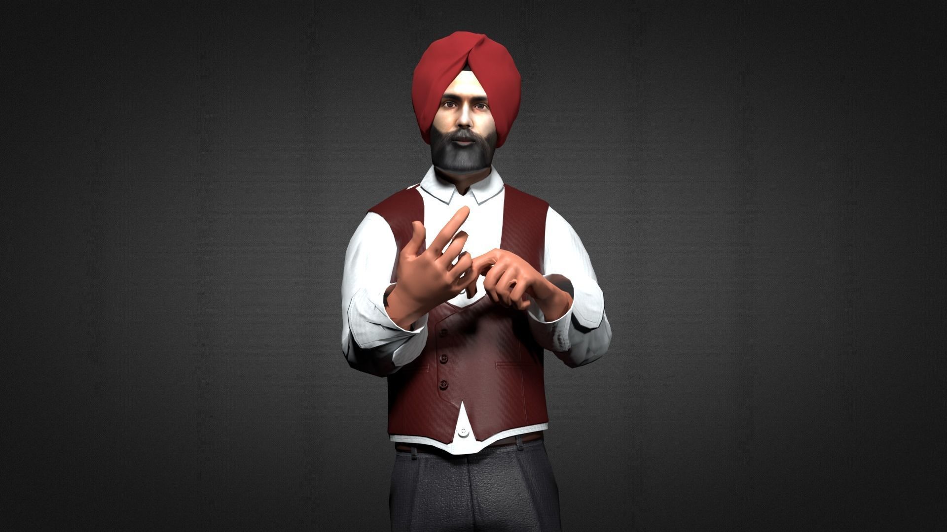 3D model Sikh Sardar ji 3D Character VR / AR / low-poly | CGTrader