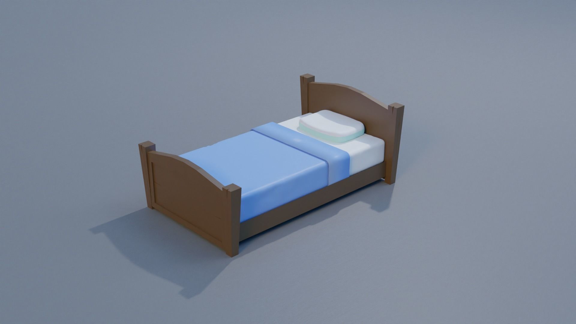 Cartoon bed free 3D model | CGTrader
