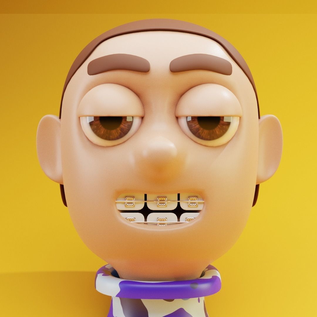 Head Toon Nft Style 3D model | CGTrader