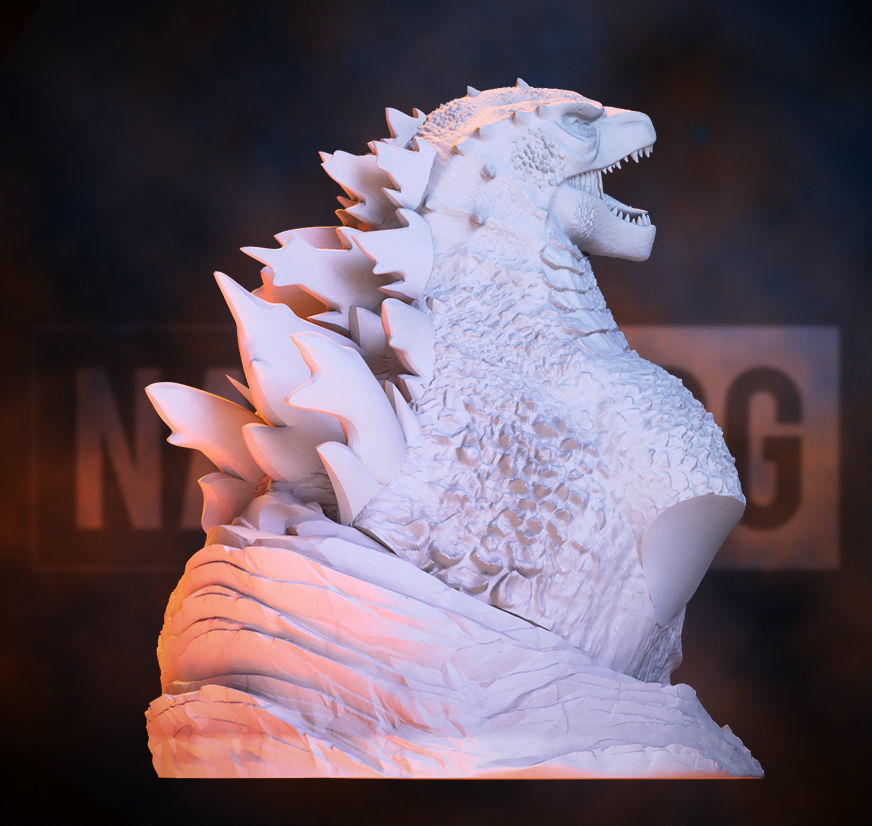 Fan Art - Godzilla - Bust 3D model 3D printable | CGTrader