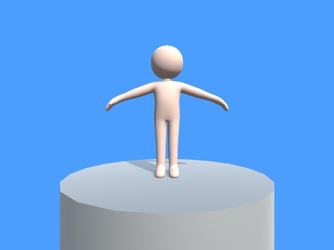 3D model Stick Man Character Low-poly 3D model VR / AR / low-poly ...
