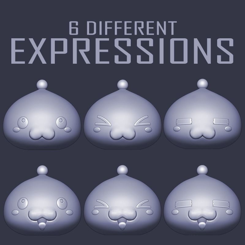 RAGNAROK ONLINE PORING DROPS MARIN MMORPG 3D model 3D printable | CGTrader