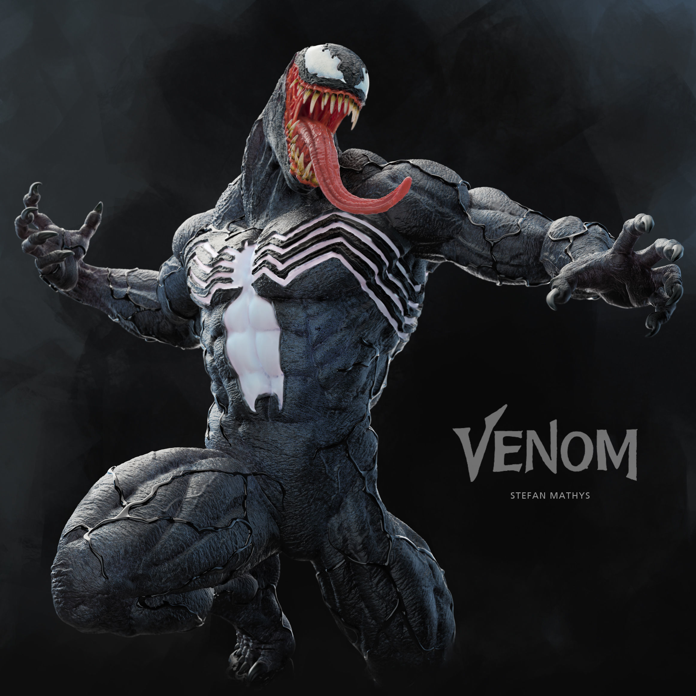 Venom 3D Printing Statue 3D model 3D printable | CGTrader