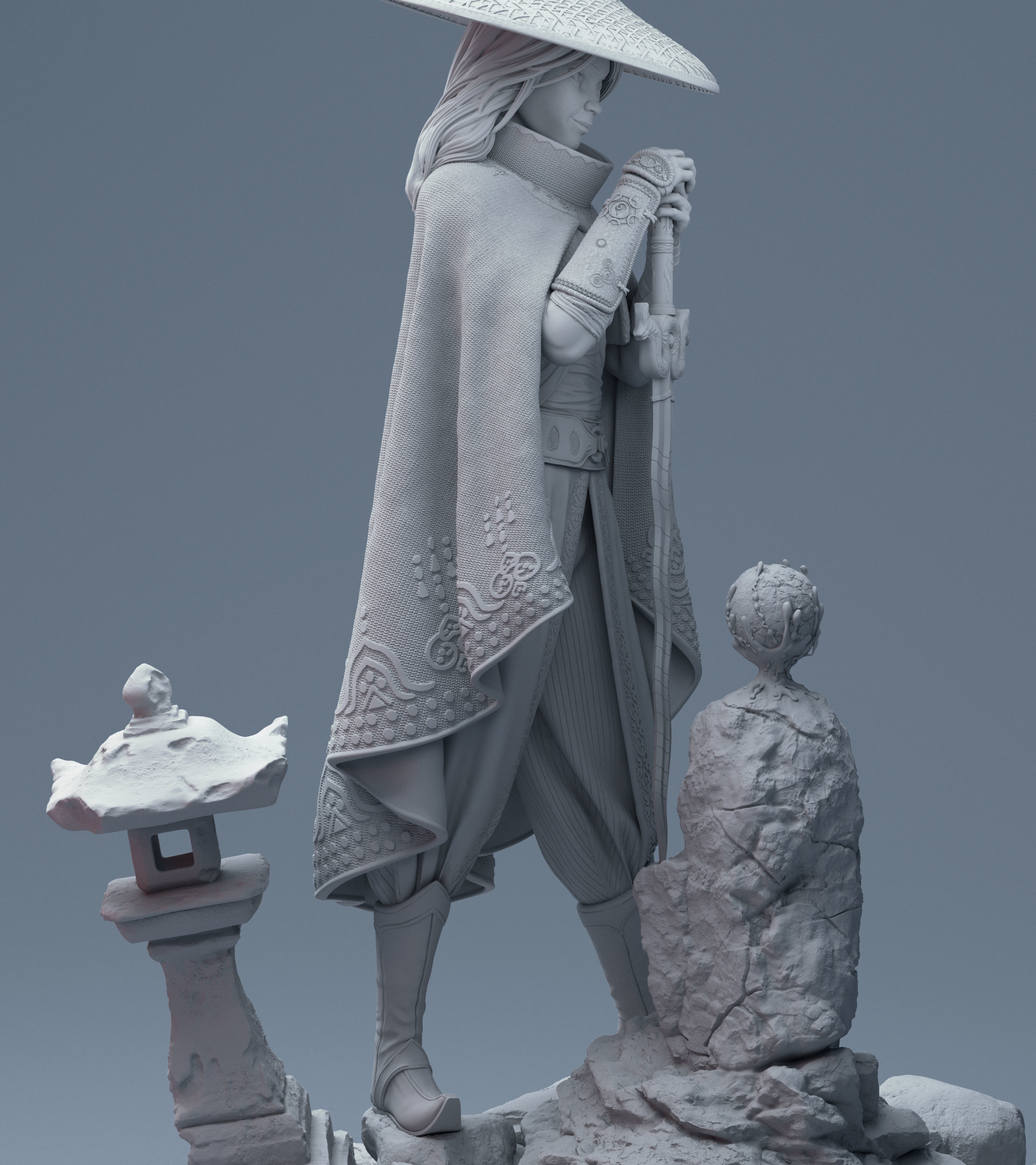 Raya and the last Draon - 3D Printable Statue 3D model 3D printable ...