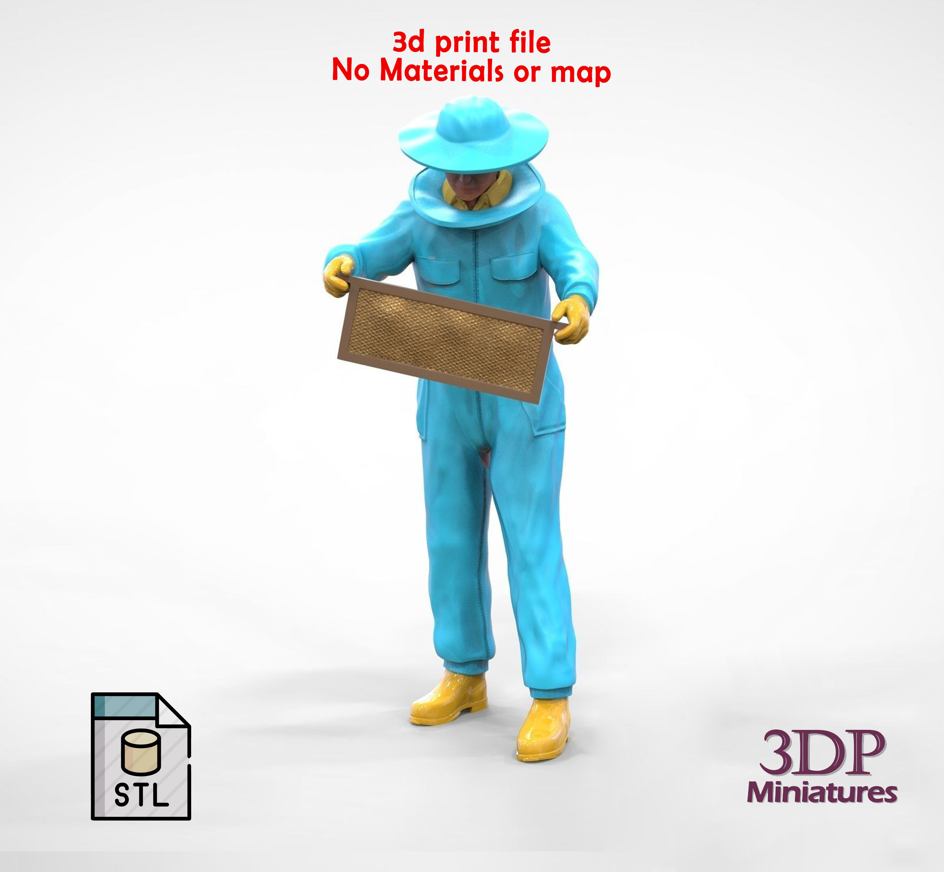 N1 Beekeeper with apiary 3D model 3D printable | CGTrader