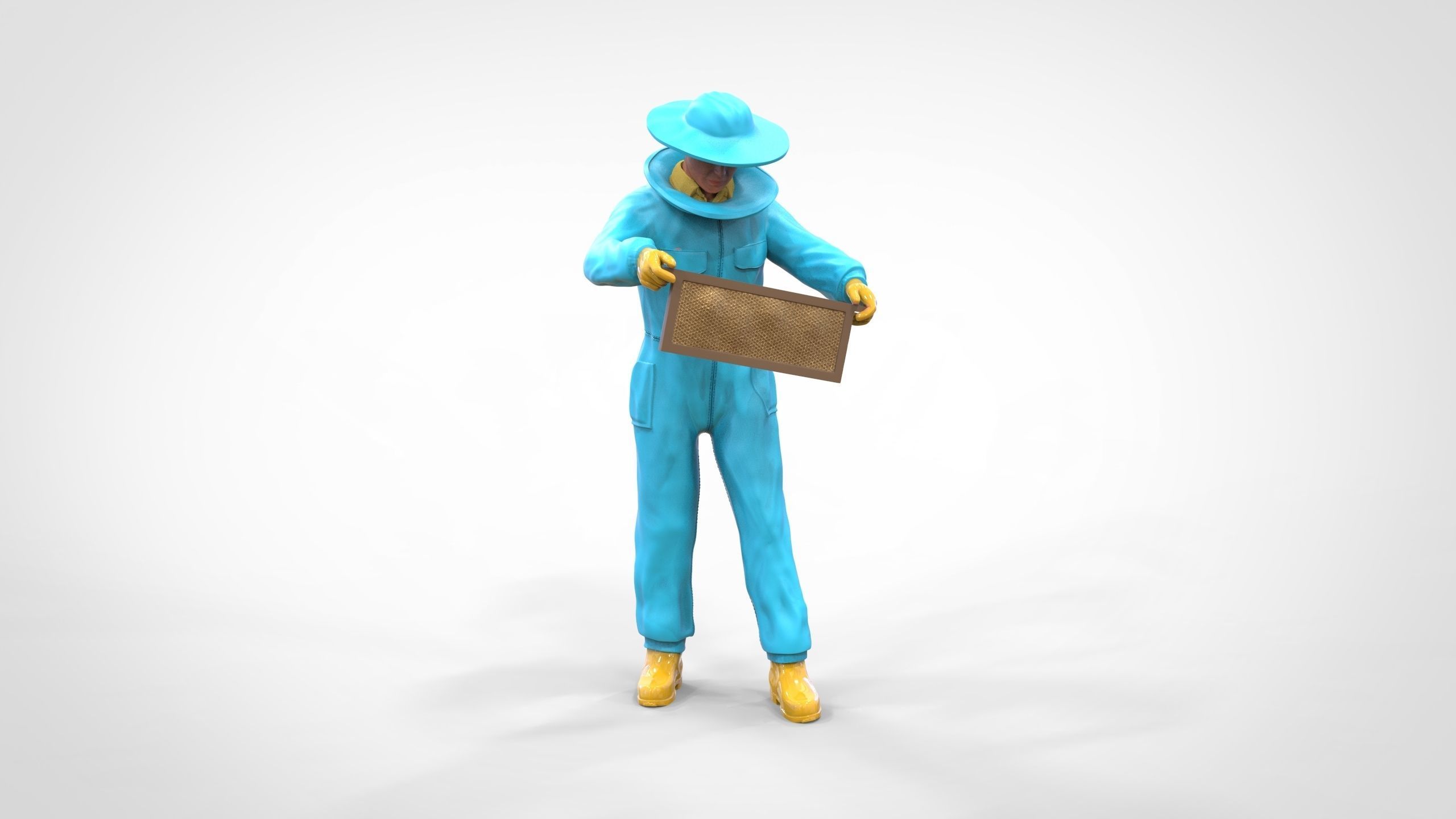 N1 Beekeeper with apiary 3D model 3D printable | CGTrader