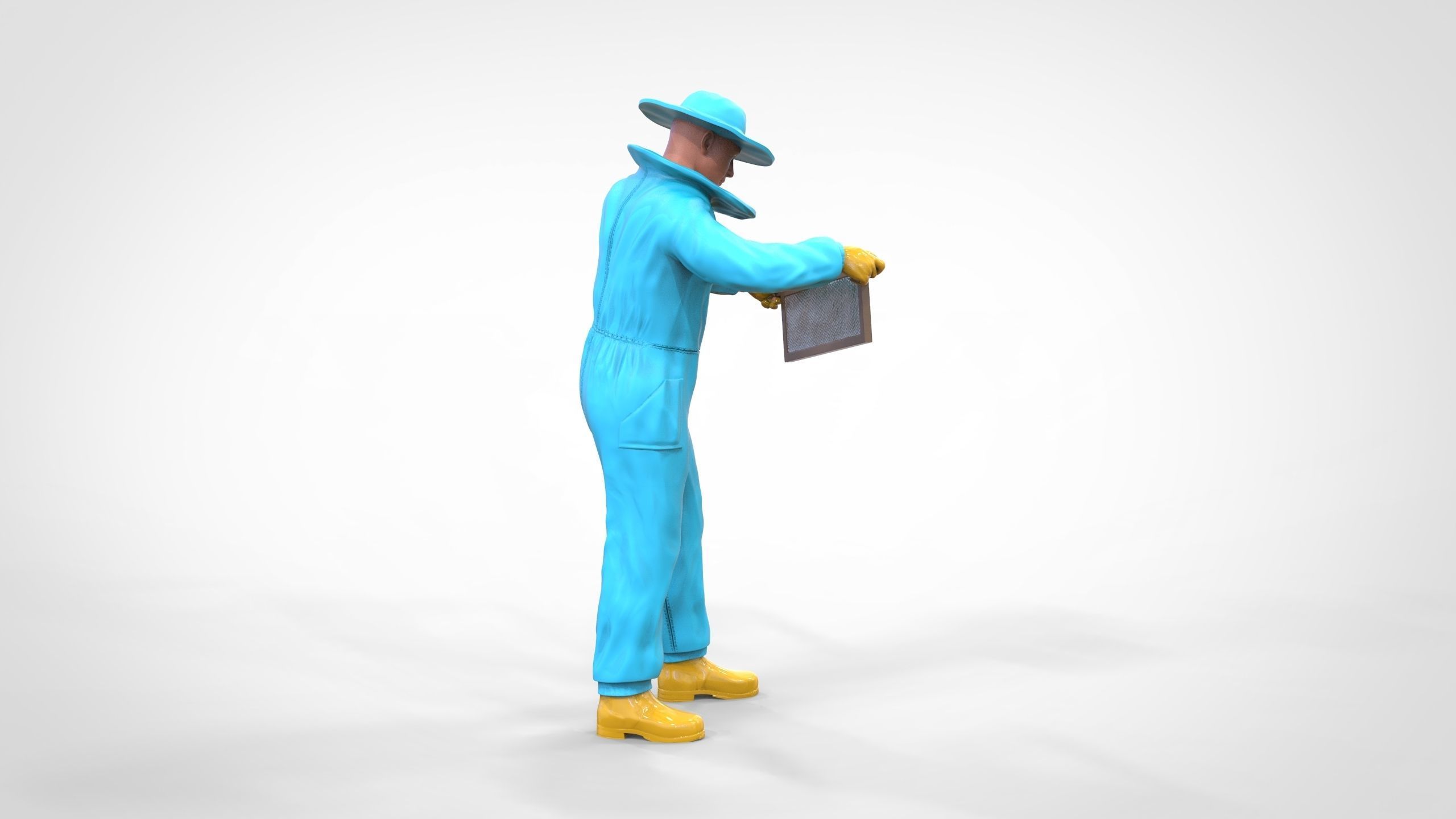 N1 Beekeeper with apiary 3D model 3D printable | CGTrader