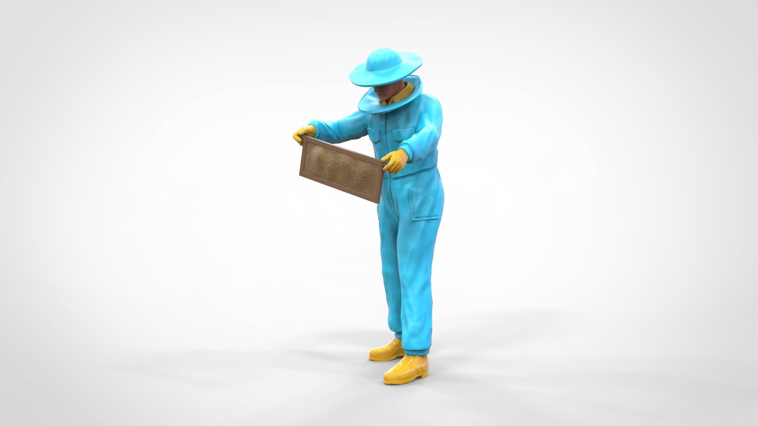 N1 Beekeeper with apiary 3D model 3D printable | CGTrader