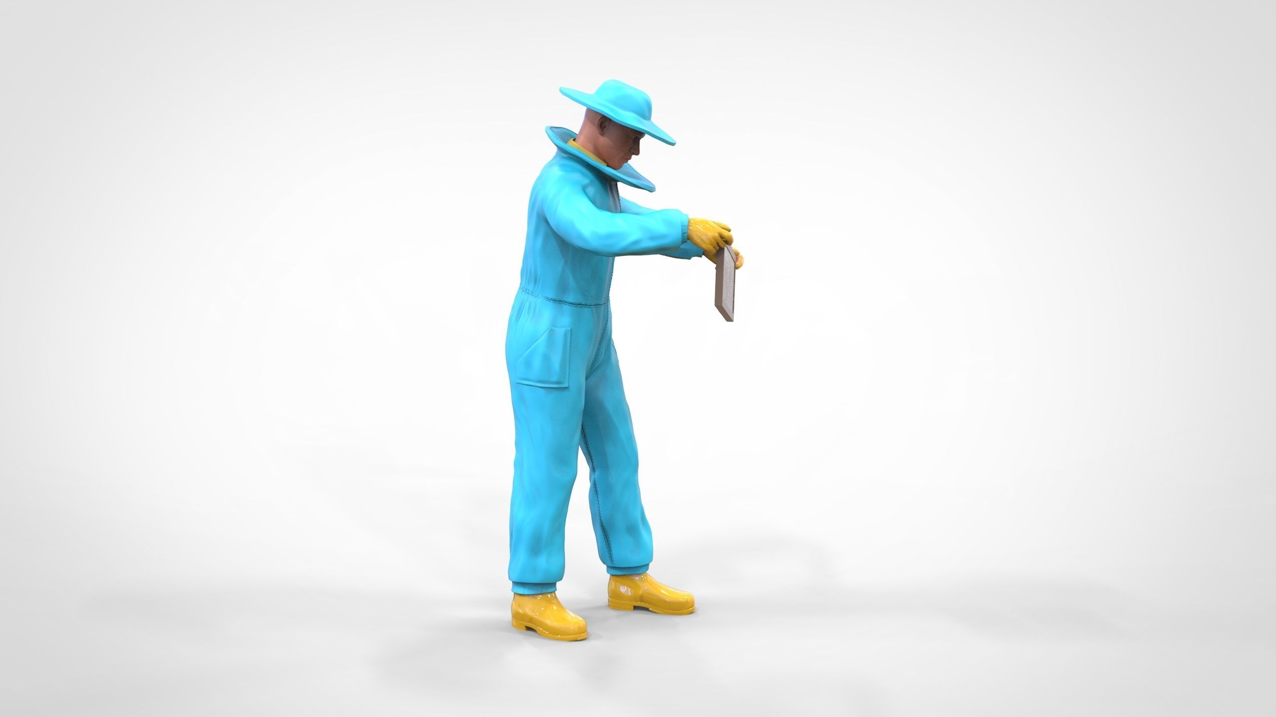 N1 Beekeeper with apiary 3D model 3D printable | CGTrader