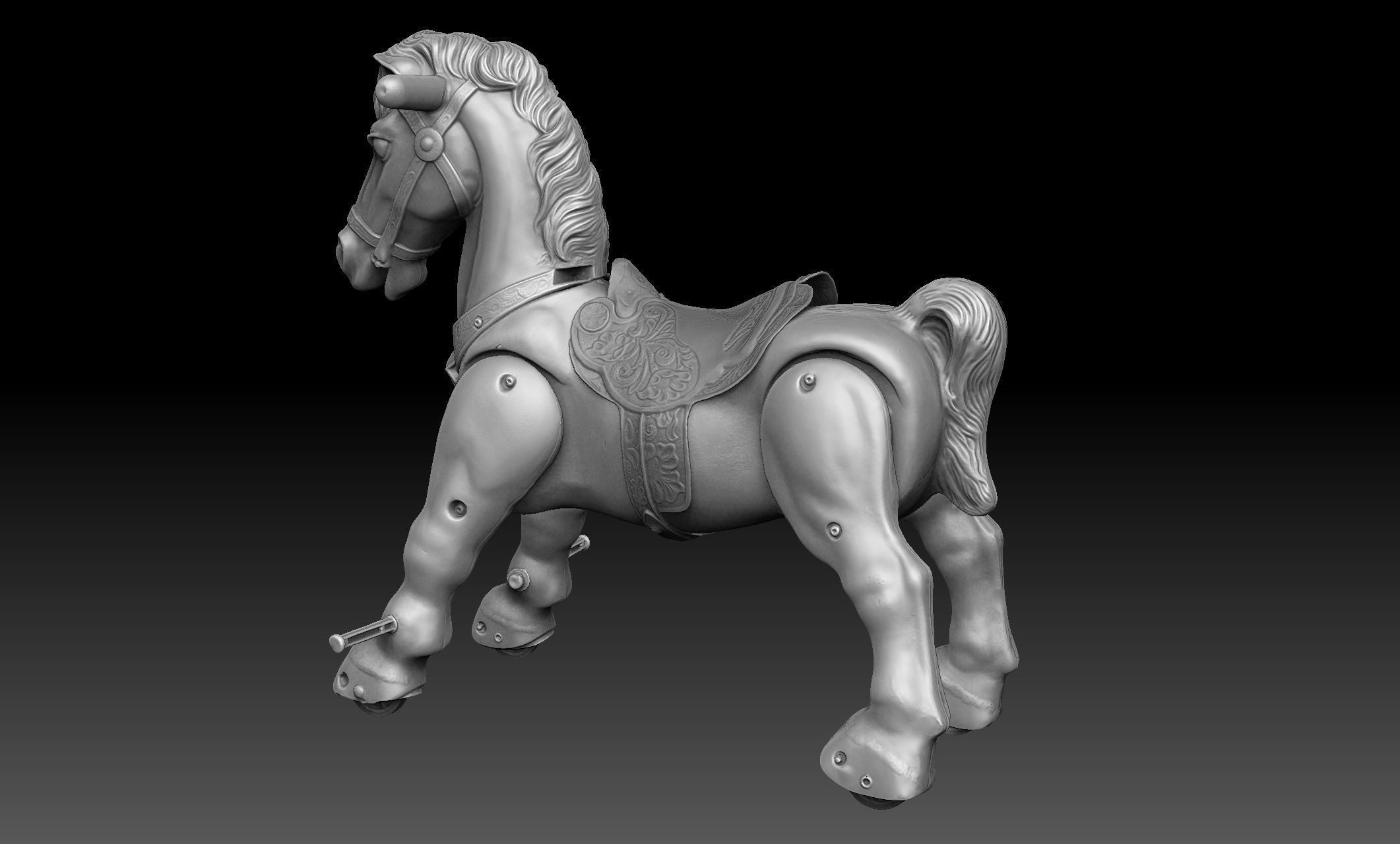 MARX MARVEL THE MUSTANG RIDING HORSE 3D model | CGTrader