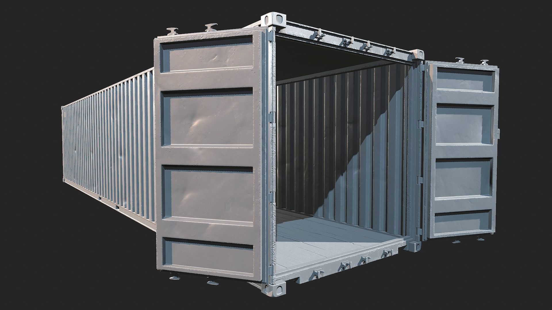 3D model Low Poly PBR Shipping Container 40ft VR / AR / low-poly | CGTrader