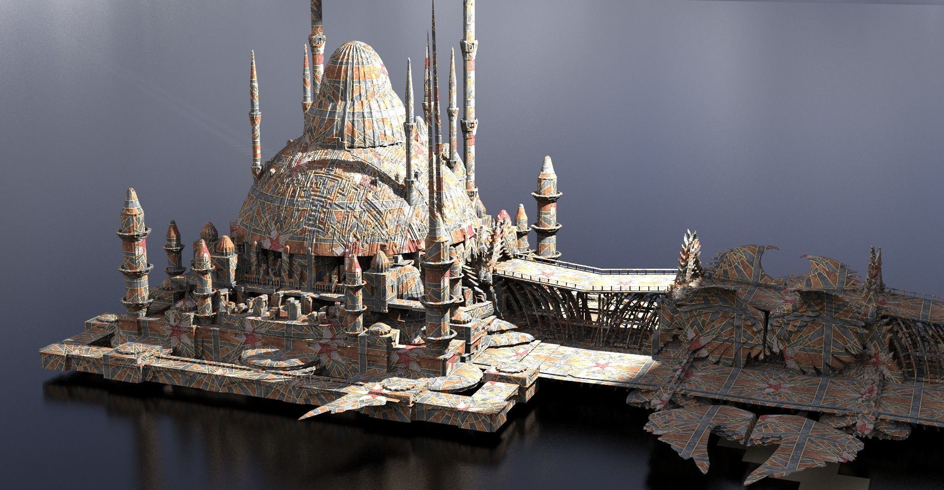 Drake Dragon Temple 3D 3D model | CGTrader