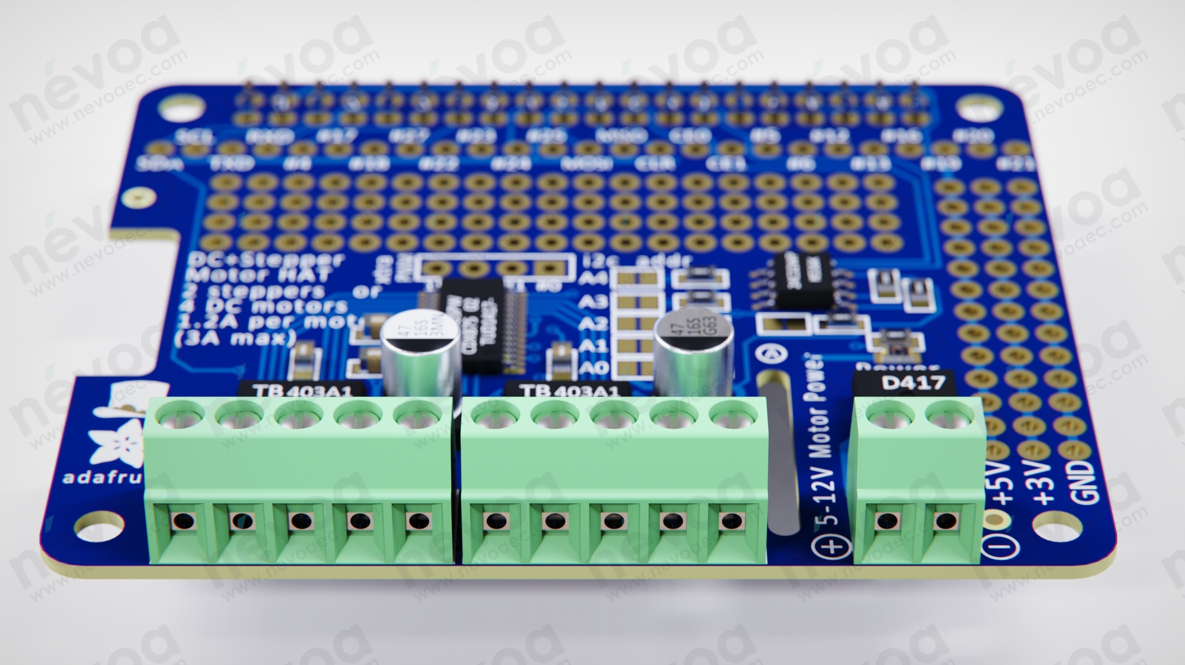 Single-board computers-Adafruit DC Stepper Motor HAT-RaspberryPi 3D ...