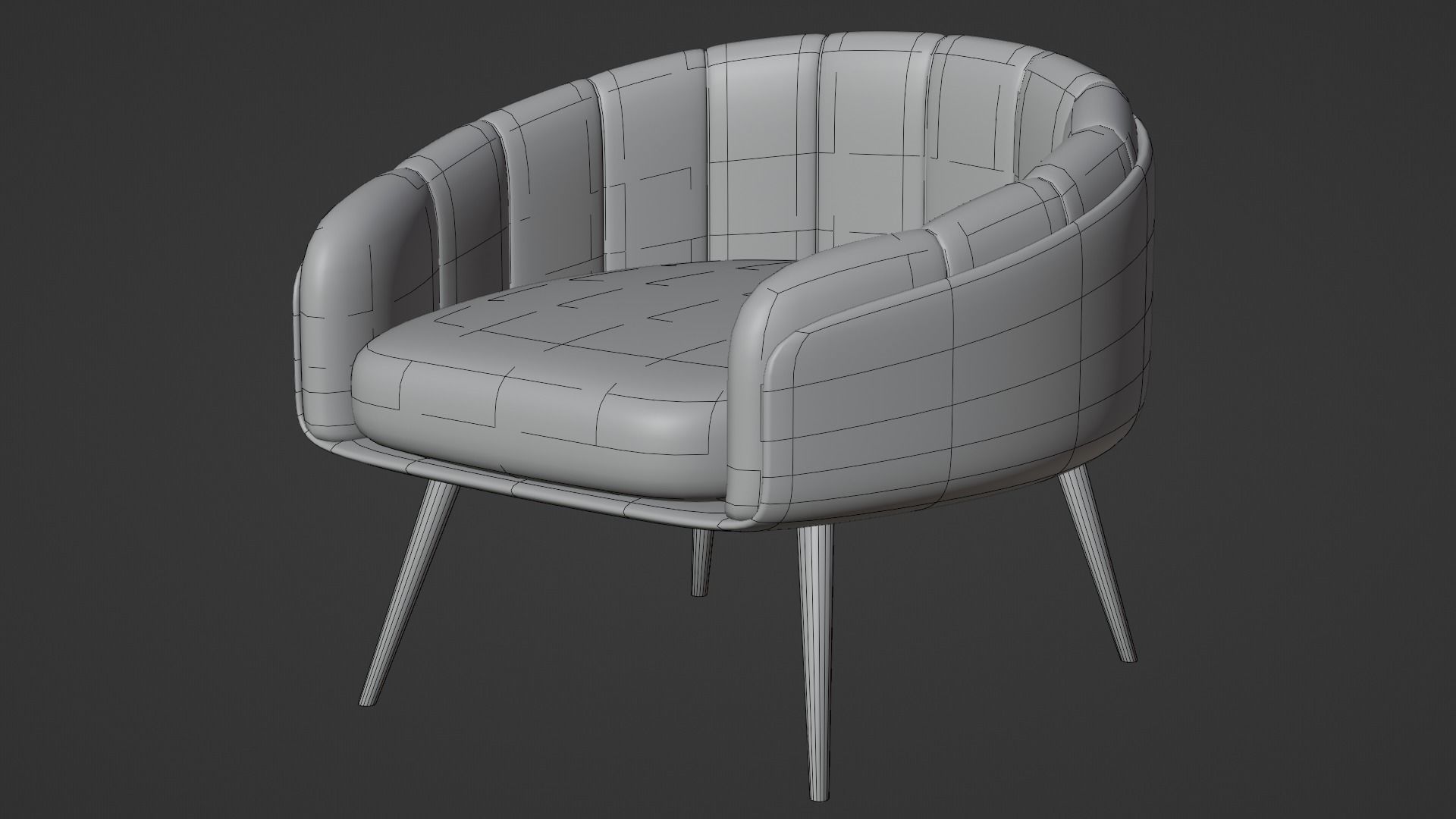 Seat 3D Model leather chair with legs free 3D model | CGTrader