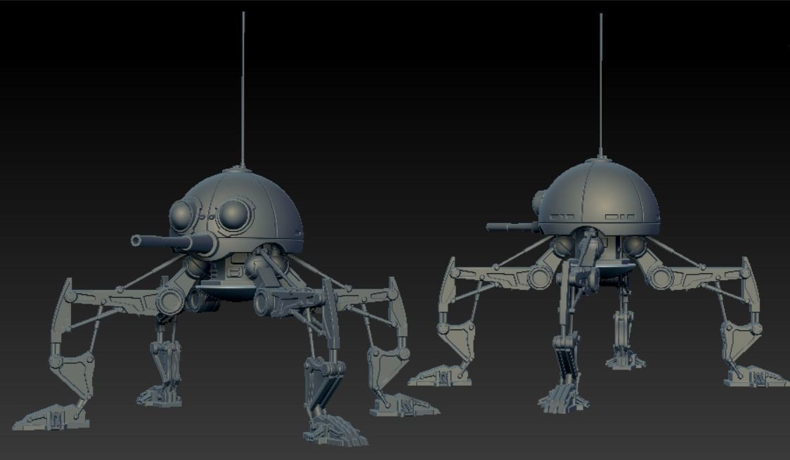 Dwarf Spider Droid One12 Scale STL 3D model 3D printable | CGTrader